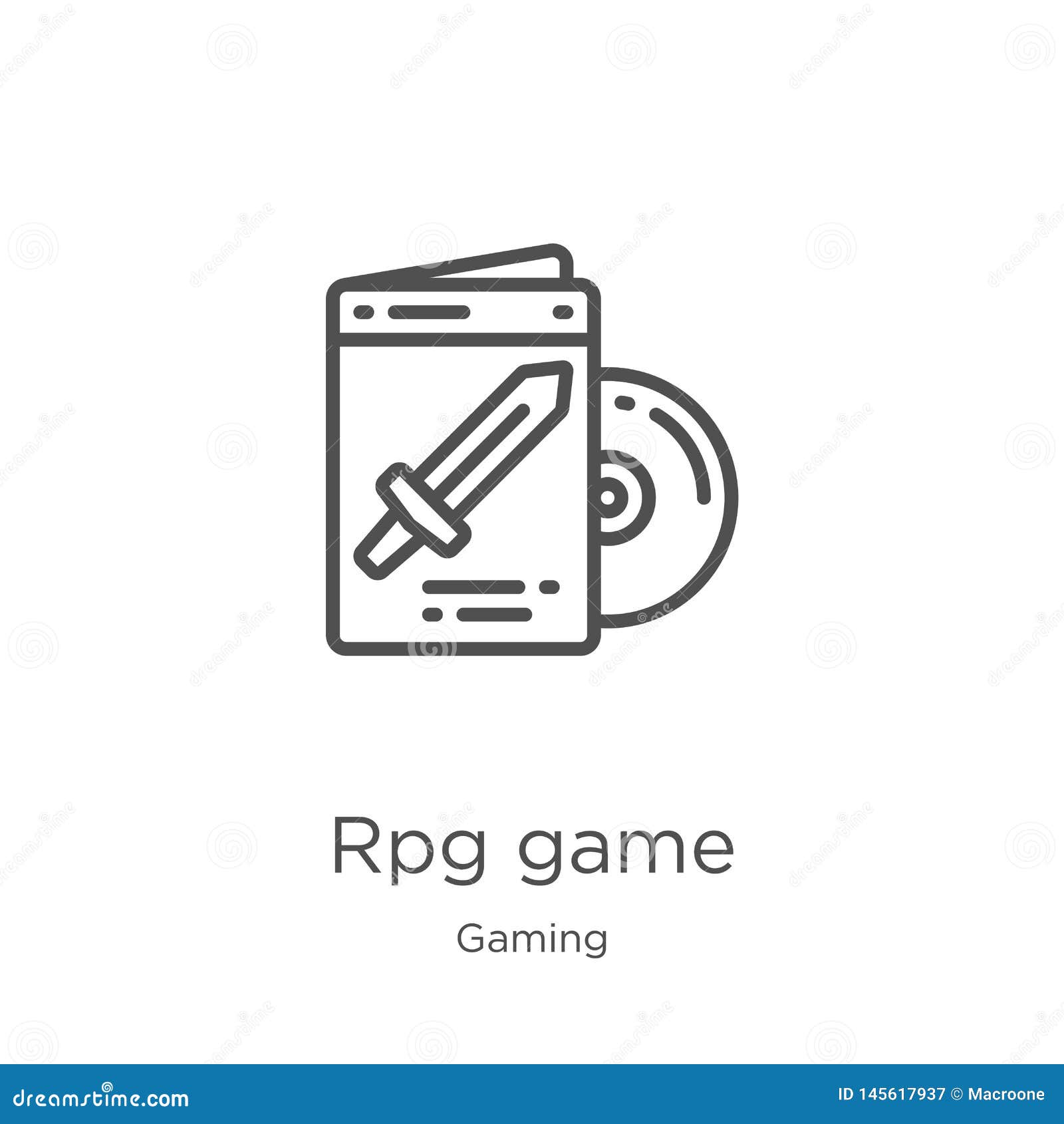Rpg Game Icon Vector from Gaming Collection. Thin Line Rpg Game Outline ...