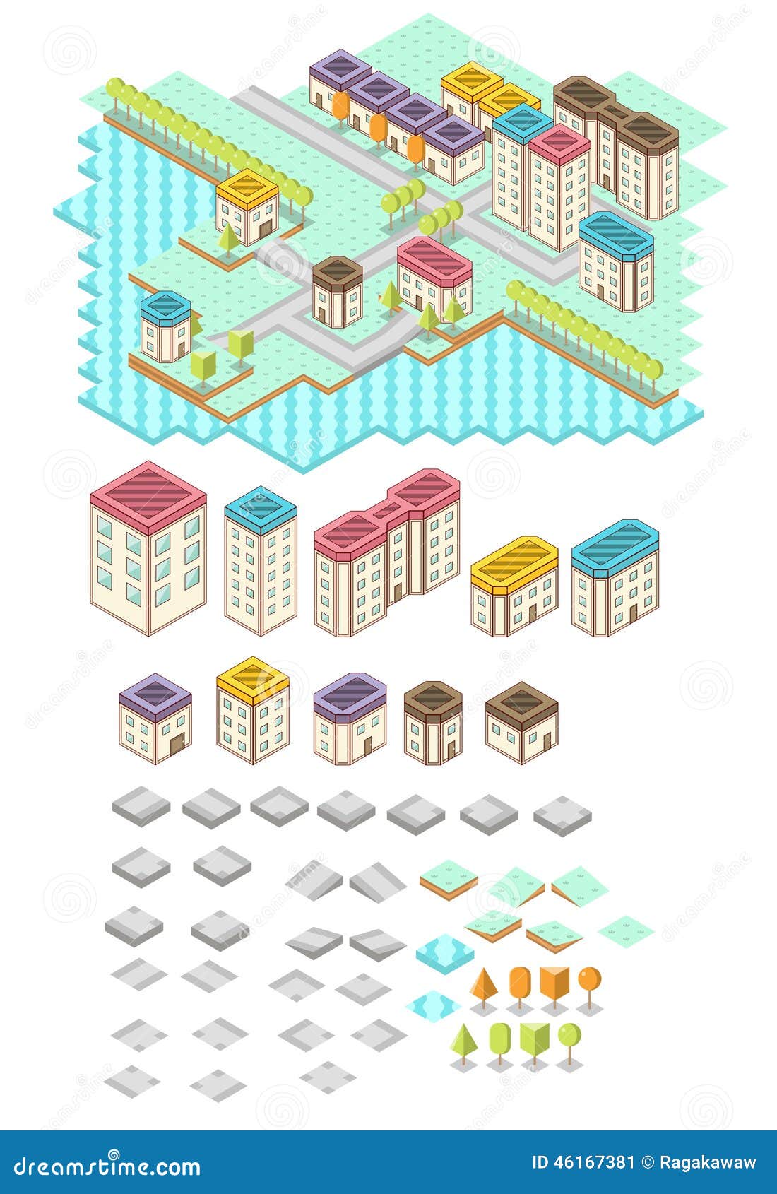 RPG Isometric Tile Collection Stock Vector - Illustration of city ...