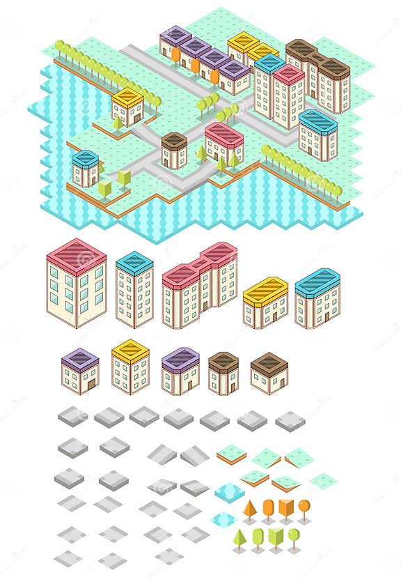 RPG Isometric Tile Collection Stock Vector - Illustration of city ...