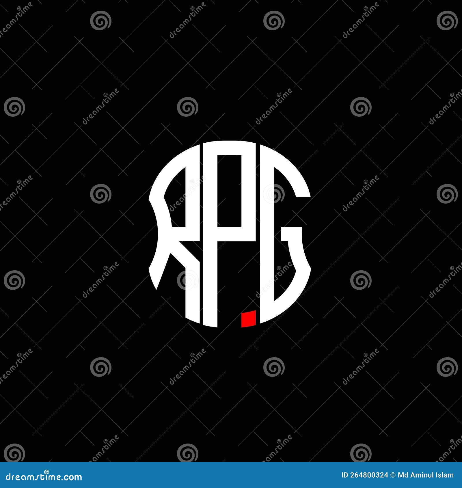 RPG Letter Logo Abstract Creative Design. Stock Vector - Illustration ...