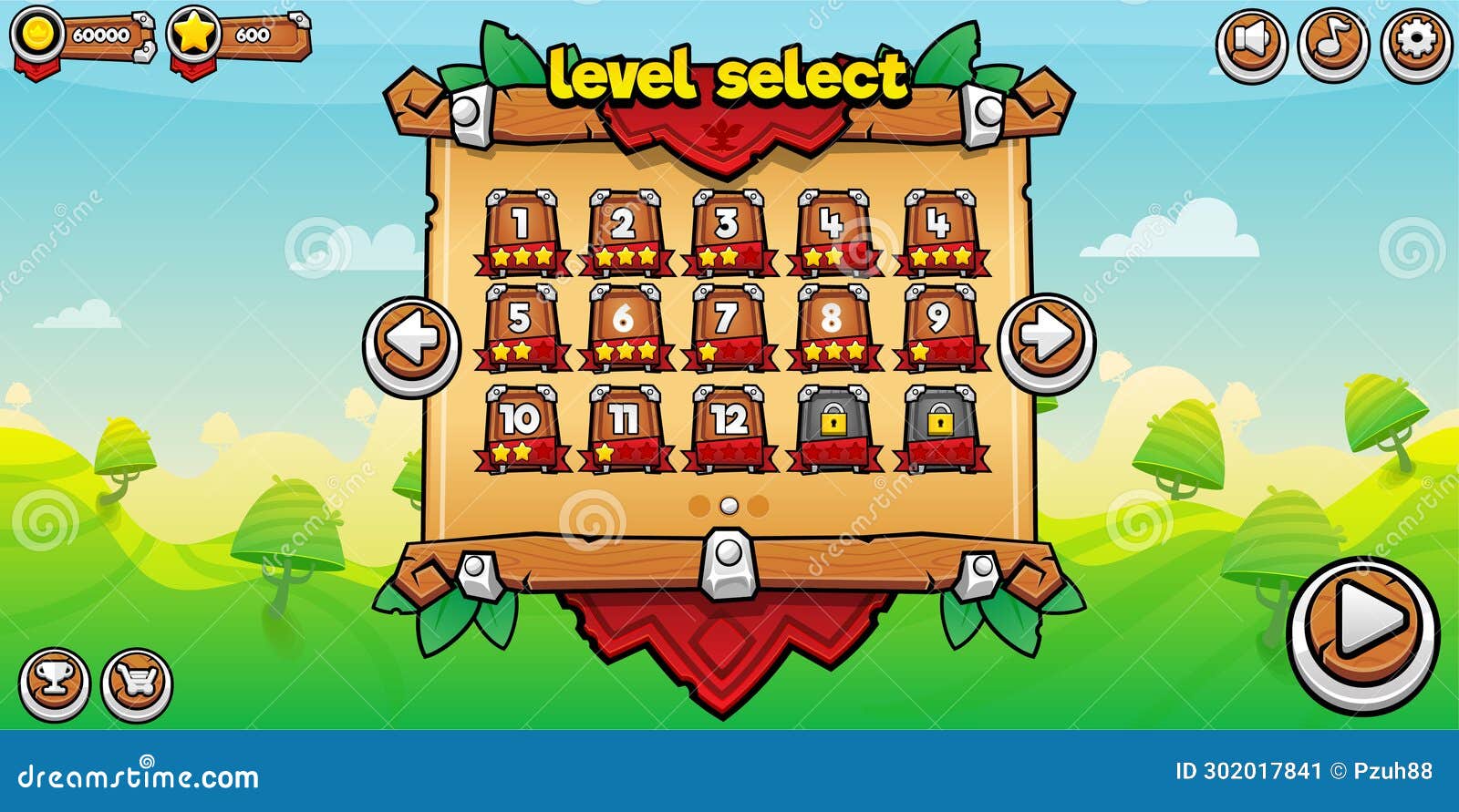 Pac-Man Game Theme Vector Illustration | CartoonDealer.com #104205202