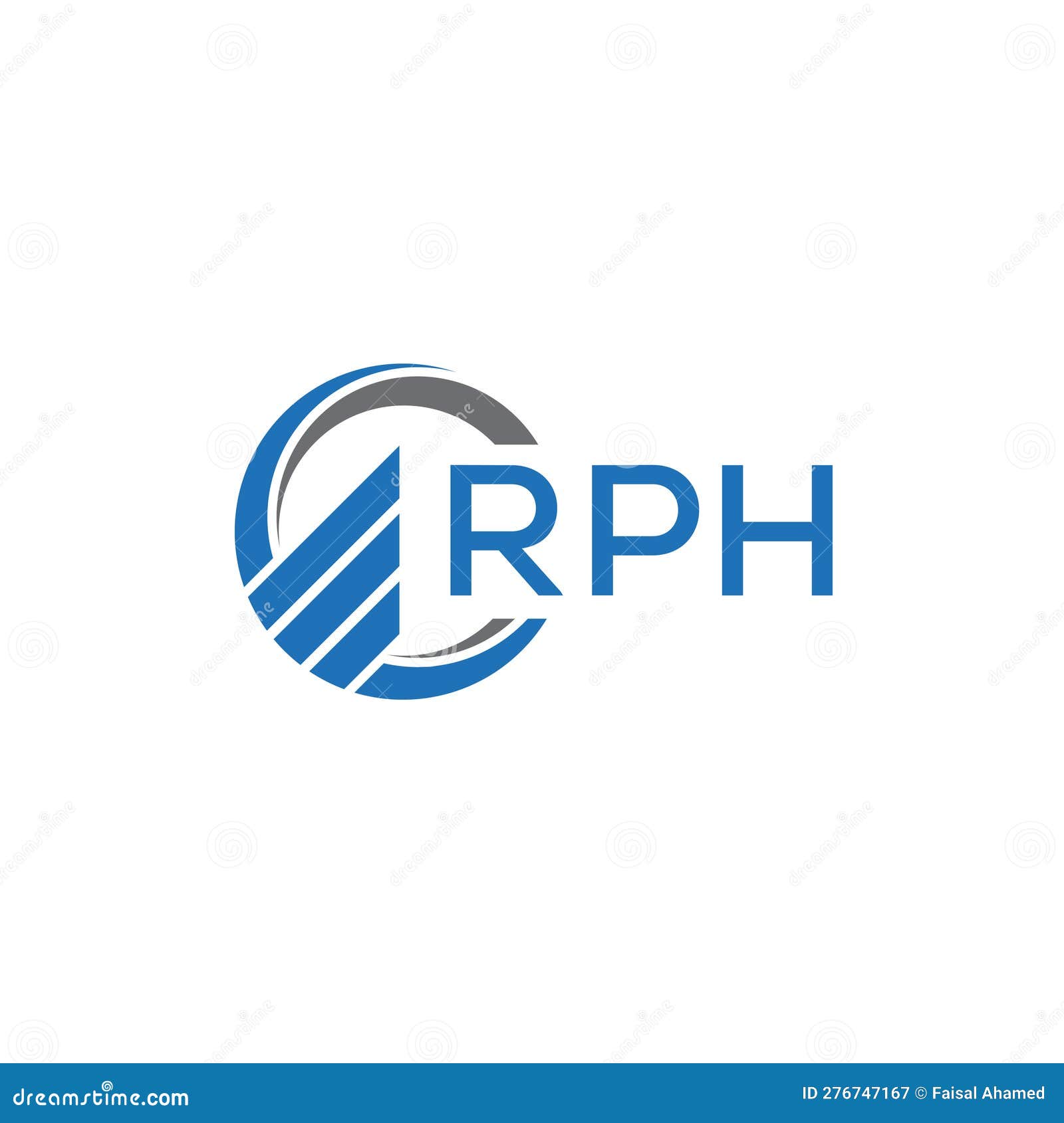 RPH Abstract Technology Logo Design on White Background. RPH Creative ...