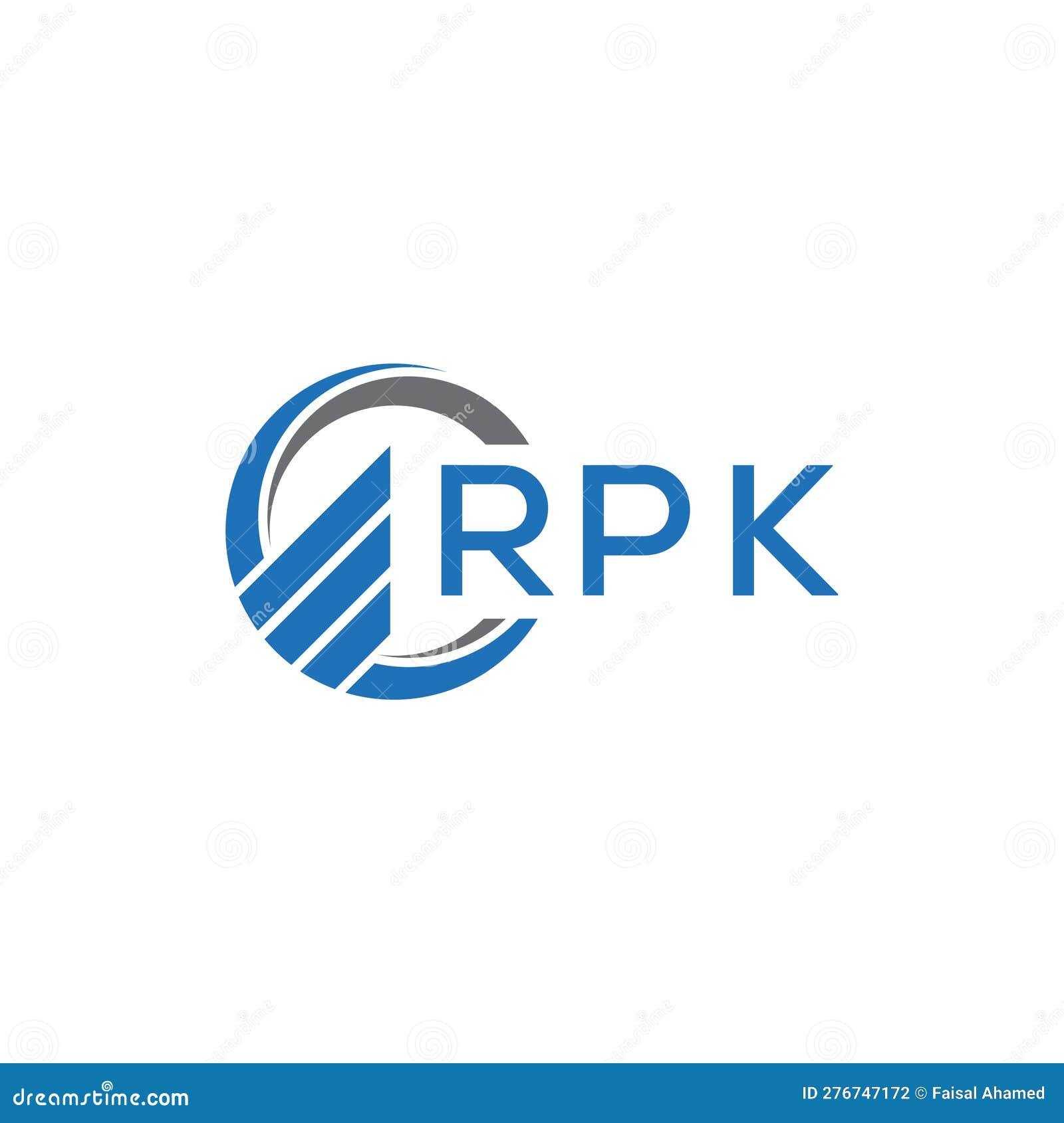 RPK Abstract Technology Logo Design on White Background. RPK Creative ...
