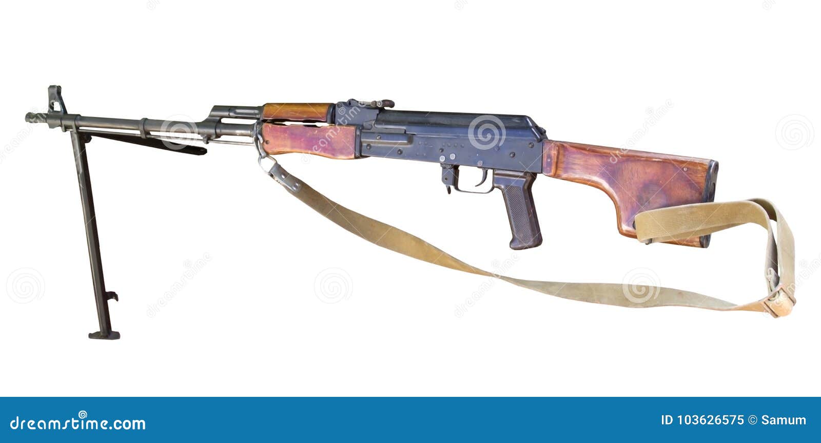 RPK Machine Gun Kalashnikov on White Stock Image - Image of ammunition ...