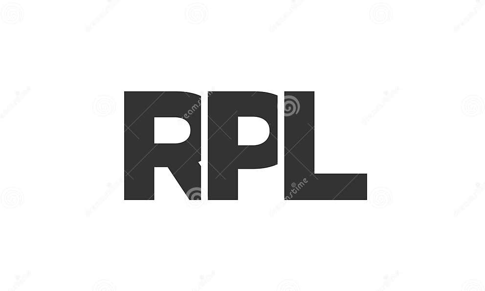 RPL Logo Design Template with Strong and Modern Bold Text. Initial ...