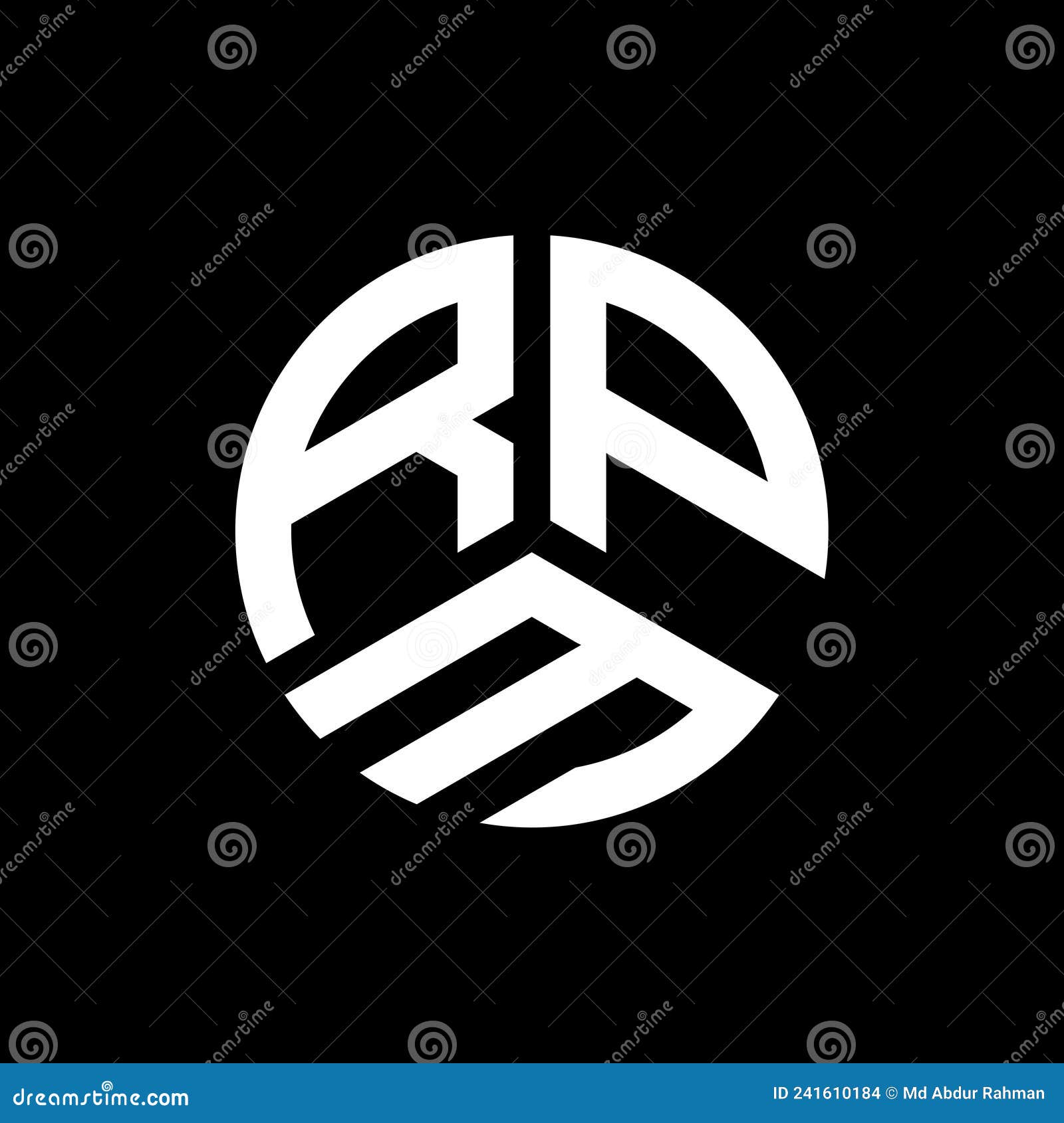 RPM Letter Logo Design on Black Background. RPM Creative Initials ...