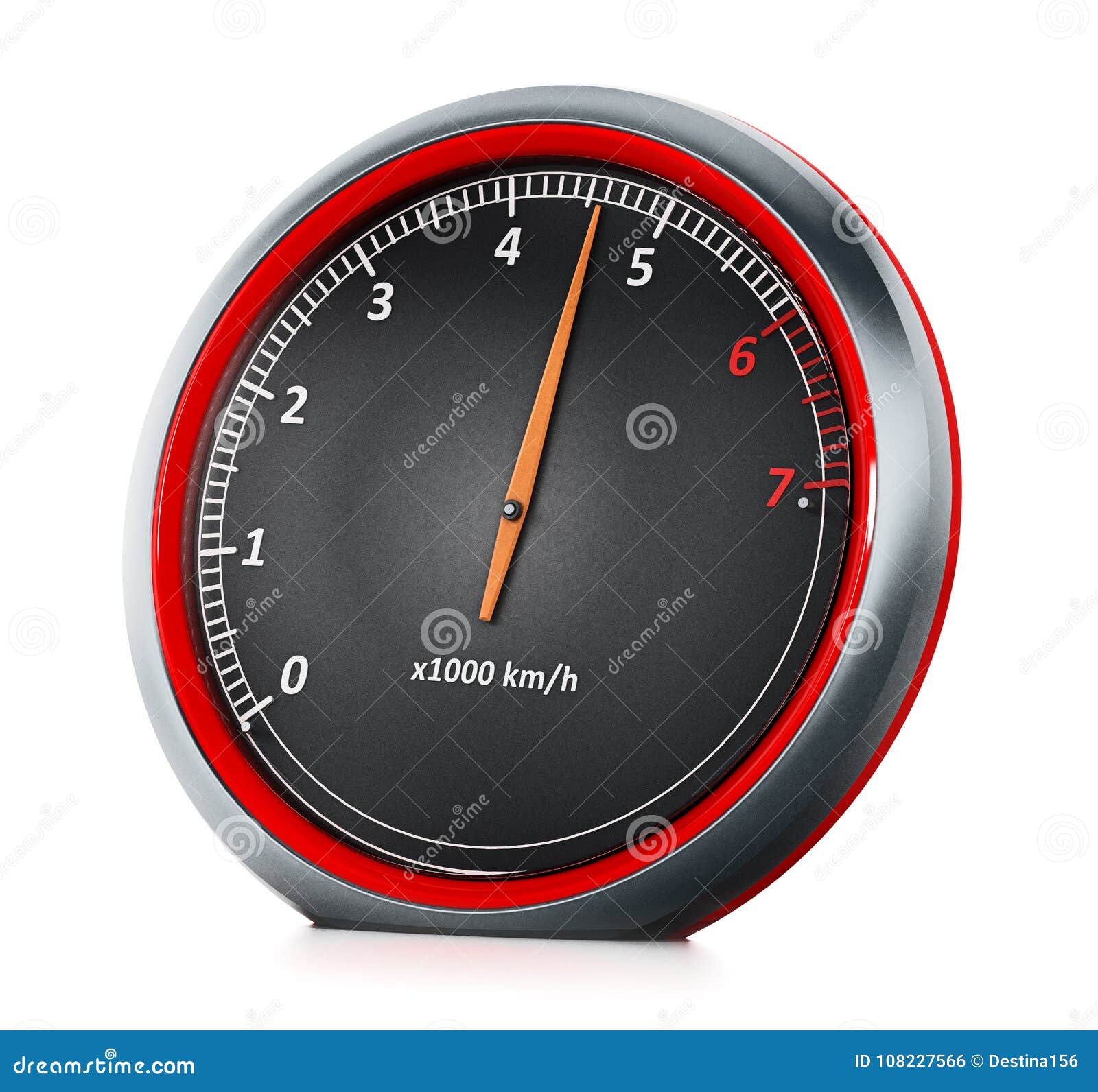RPM Meter Isolated On White Background. 3D Illustration | CartoonDealer ...