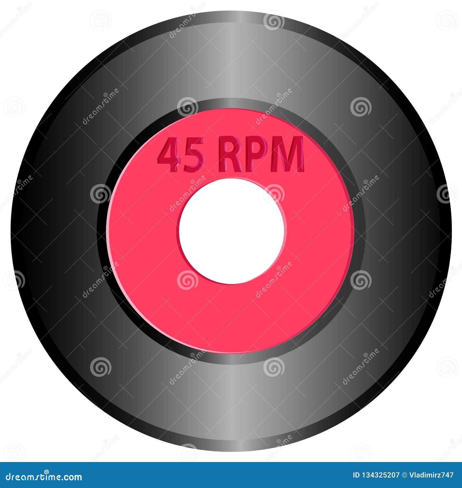 45 rpm record stock vector. Illustration of flat, melody - 134325207