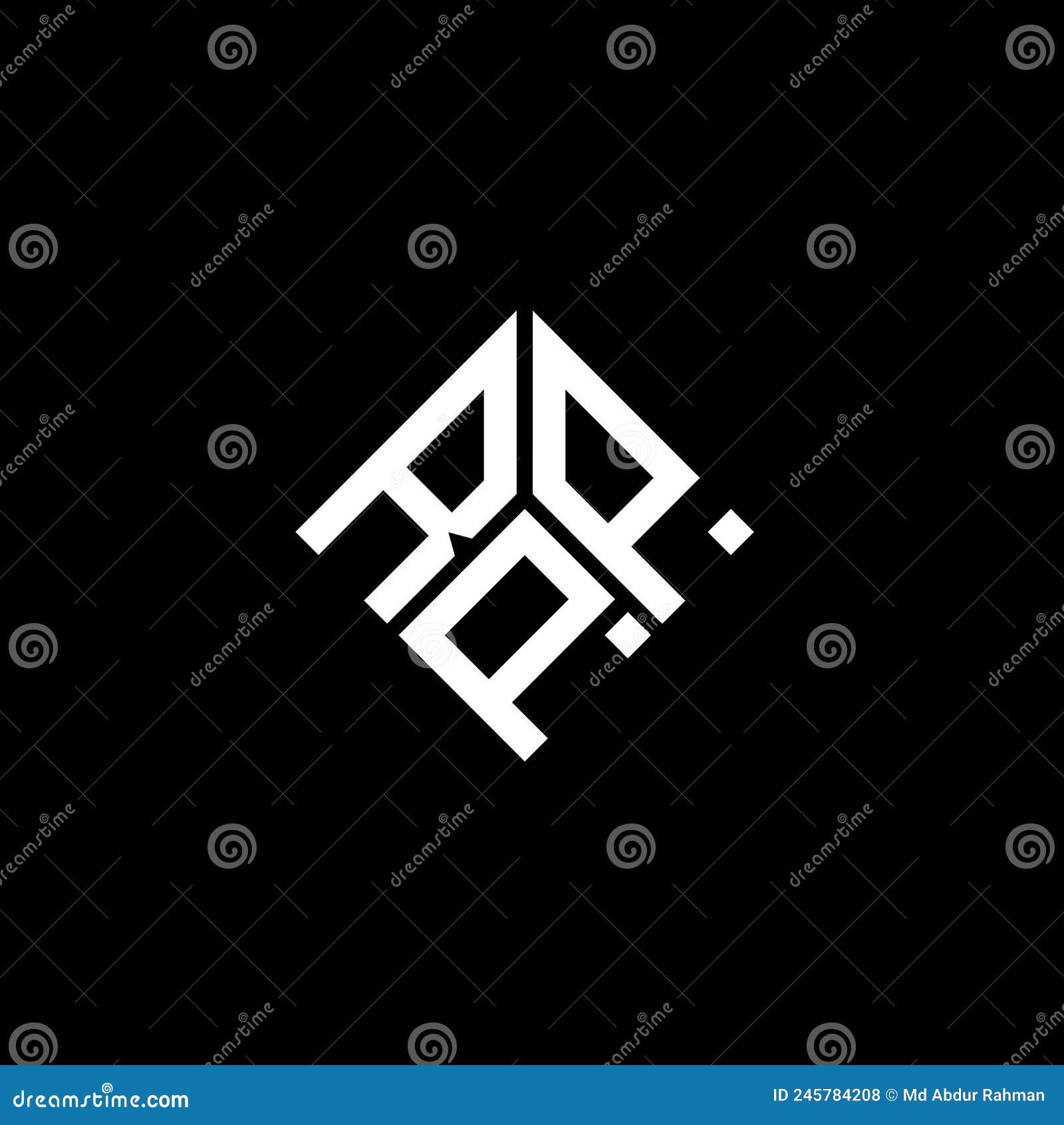RPP Letter Logo Design on Black Background. RPP Creative Initials ...