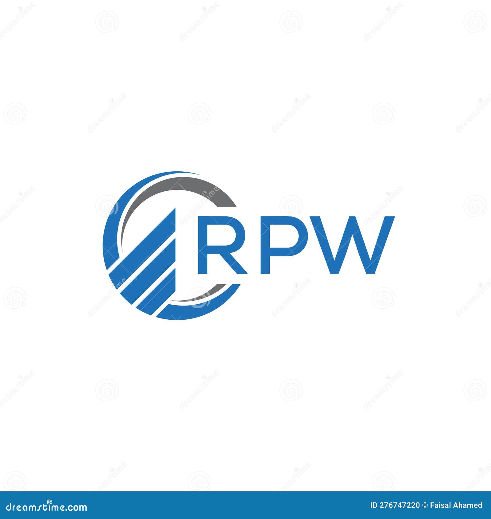 RPW Abstract Technology Logo Design on White Background. RPW Creative ...