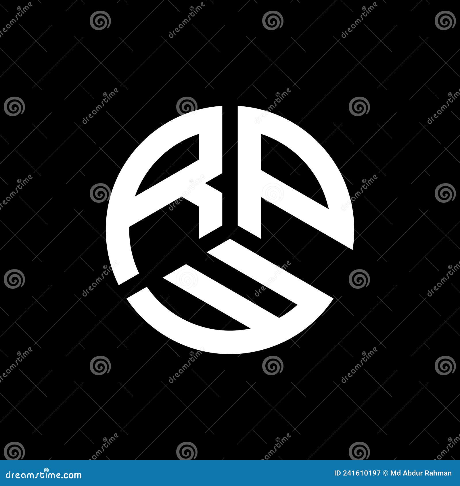 RPW Letter Logo Design on Black Background. RPW Creative Initials ...