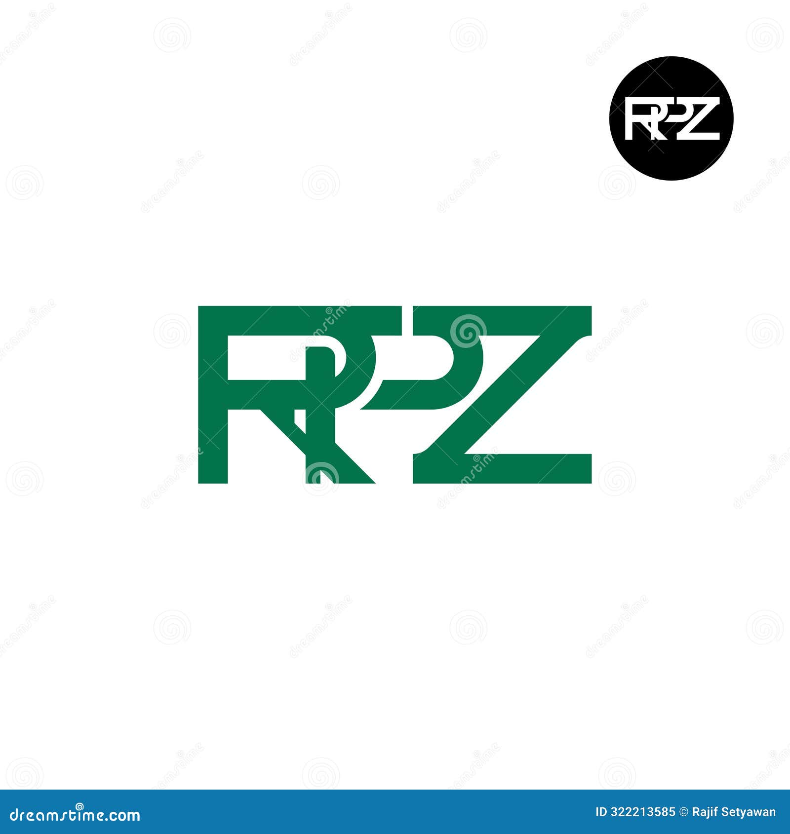 RPZ Logo Letter Monogram Design Stock Vector - Illustration of company ...