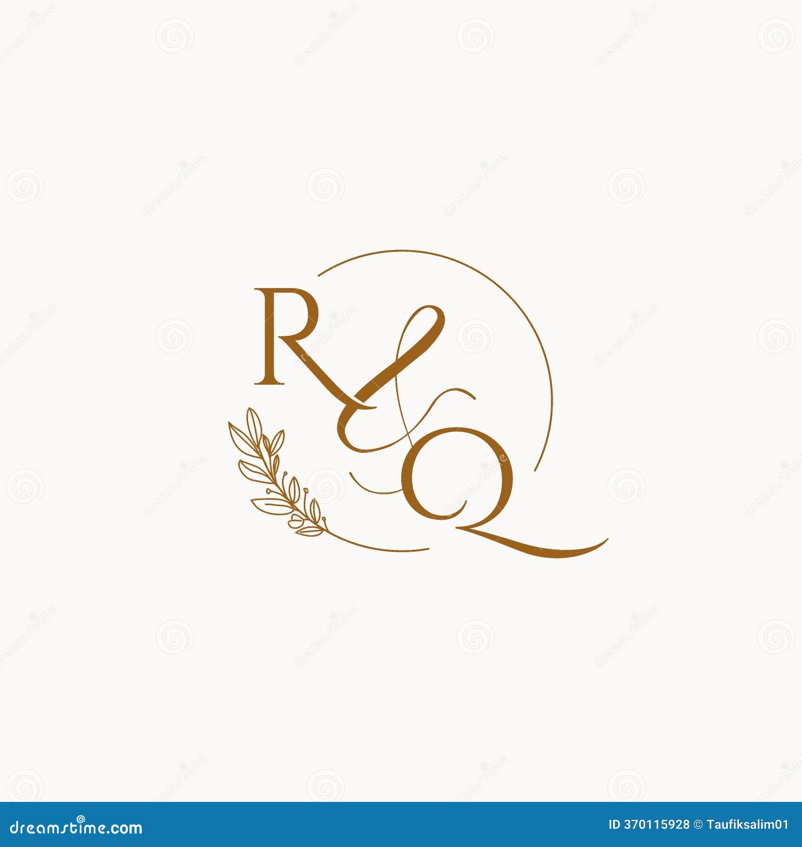 RQ Initial Wedding Monogram Logo Vector Illustration | CartoonDealer ...