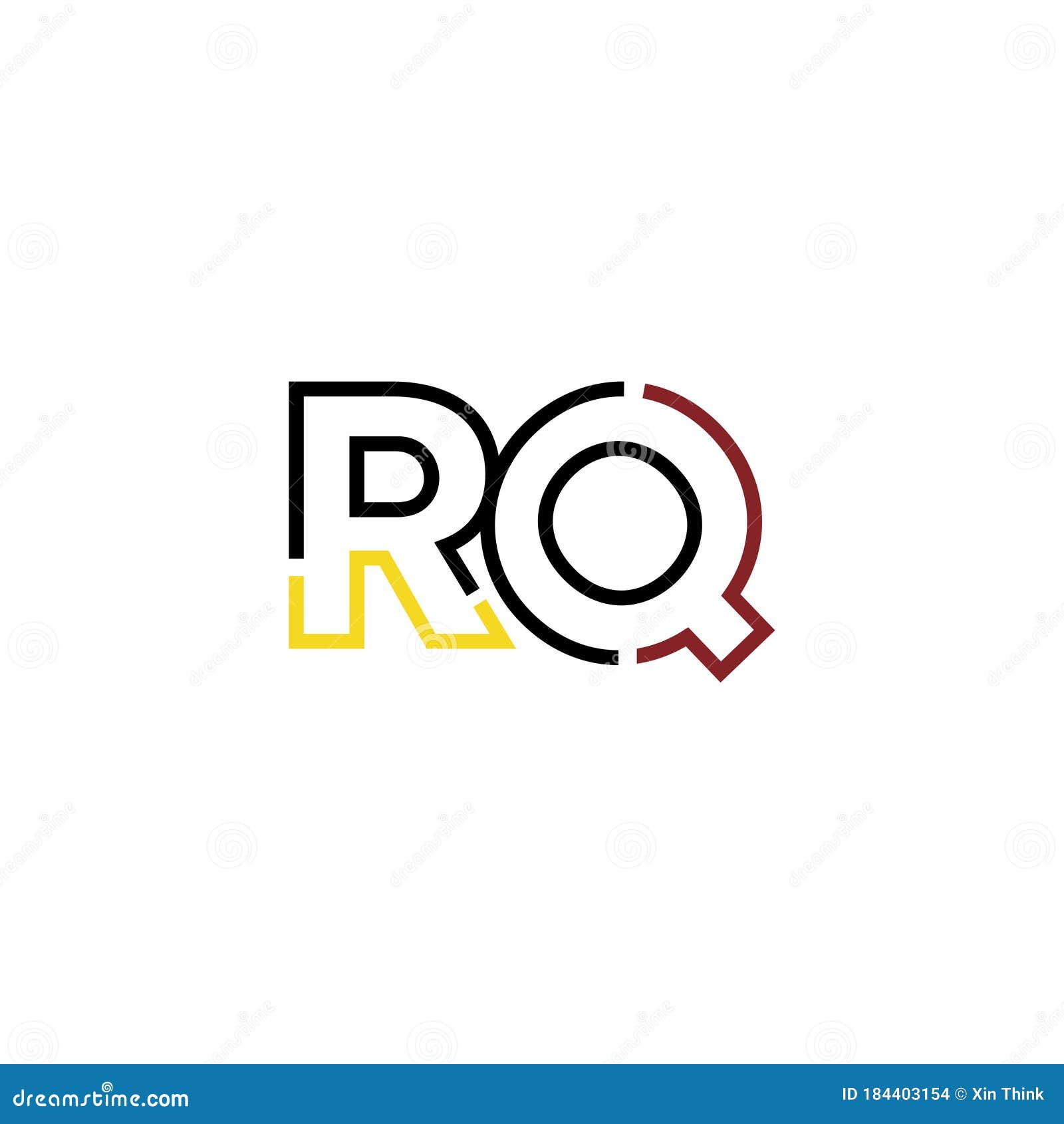 RQ Letter Logo Icon Design Template Elements Stock Illustration ...