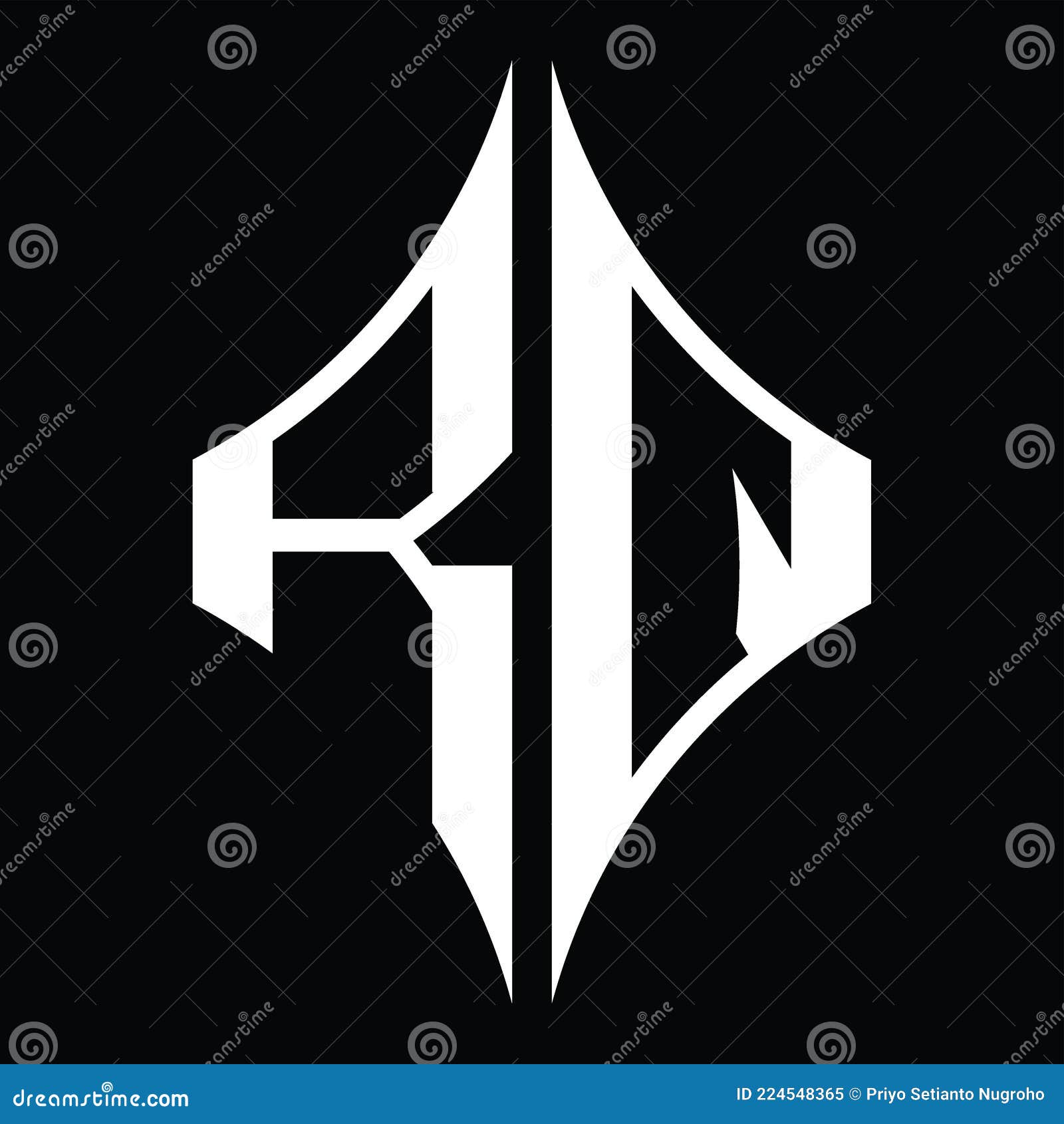 RQ Logo Monogram with Diamond Shape Design Template Stock Vector ...