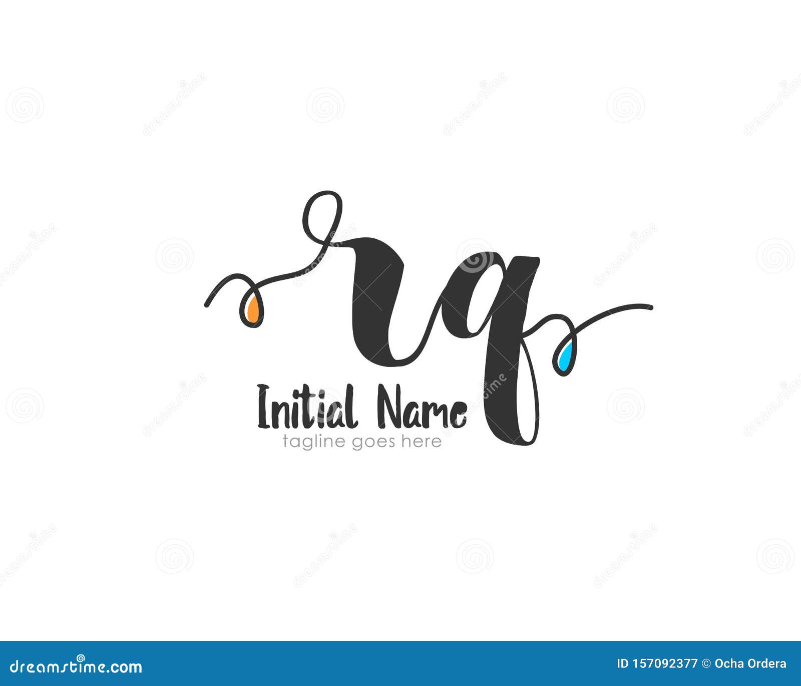 RQ Signature Initial Logo Template Vector. Initial Signature Logo ...