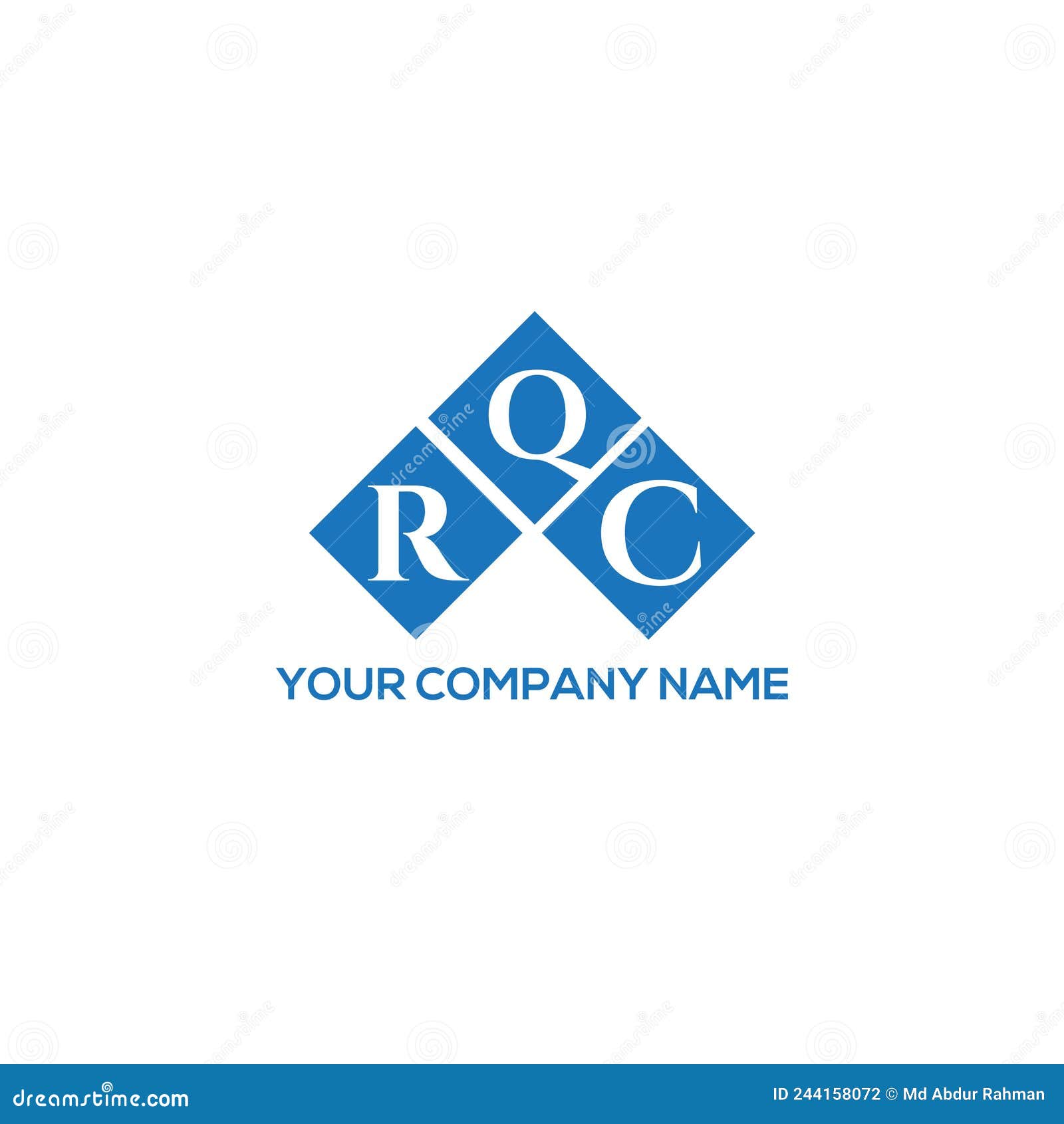 RQC Letter Logo Design on White Background. RQC Creative Initials ...