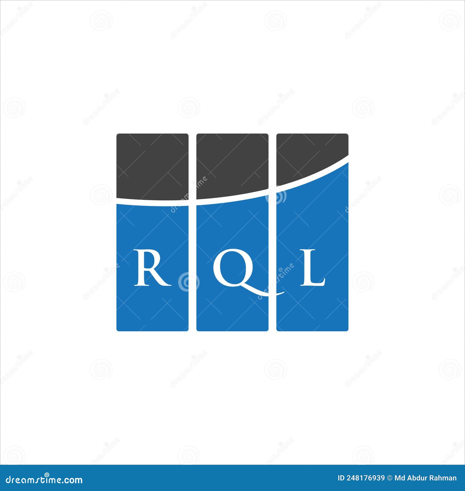 RQL Letter Logo Design on WHITE Background. RQL Creative Initials ...