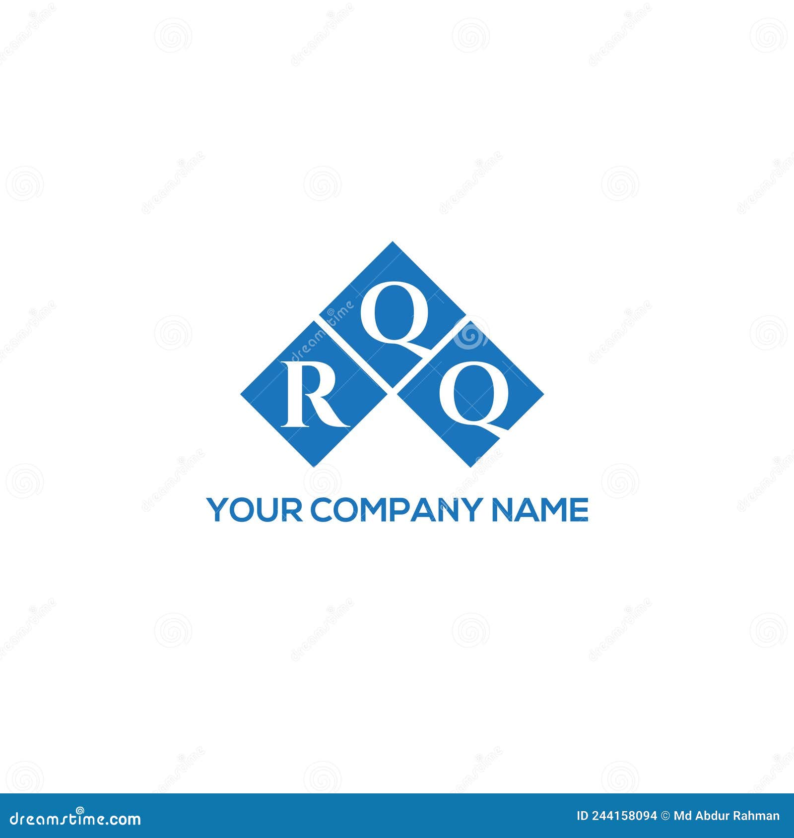 RQQ Letter Logo Design on White Background. RQQ Creative Initials ...