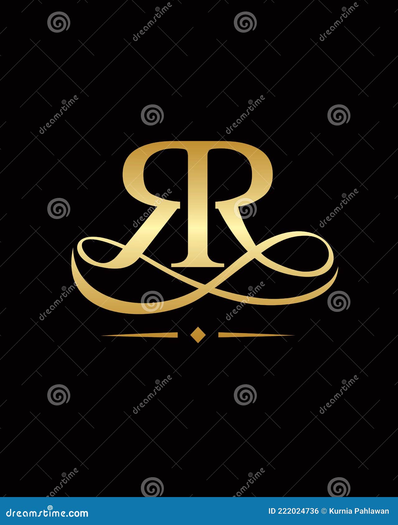 Rr Elegant Logo , Initial Logo Vector Stock Vector - Illustration of ...