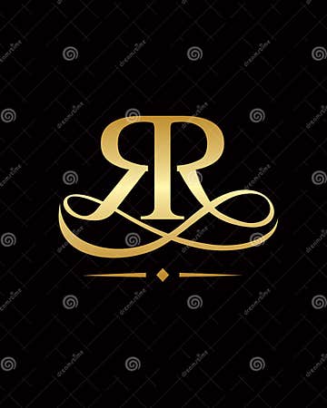Rr Elegant Logo , Initial Logo Vector Stock Vector - Illustration of ...