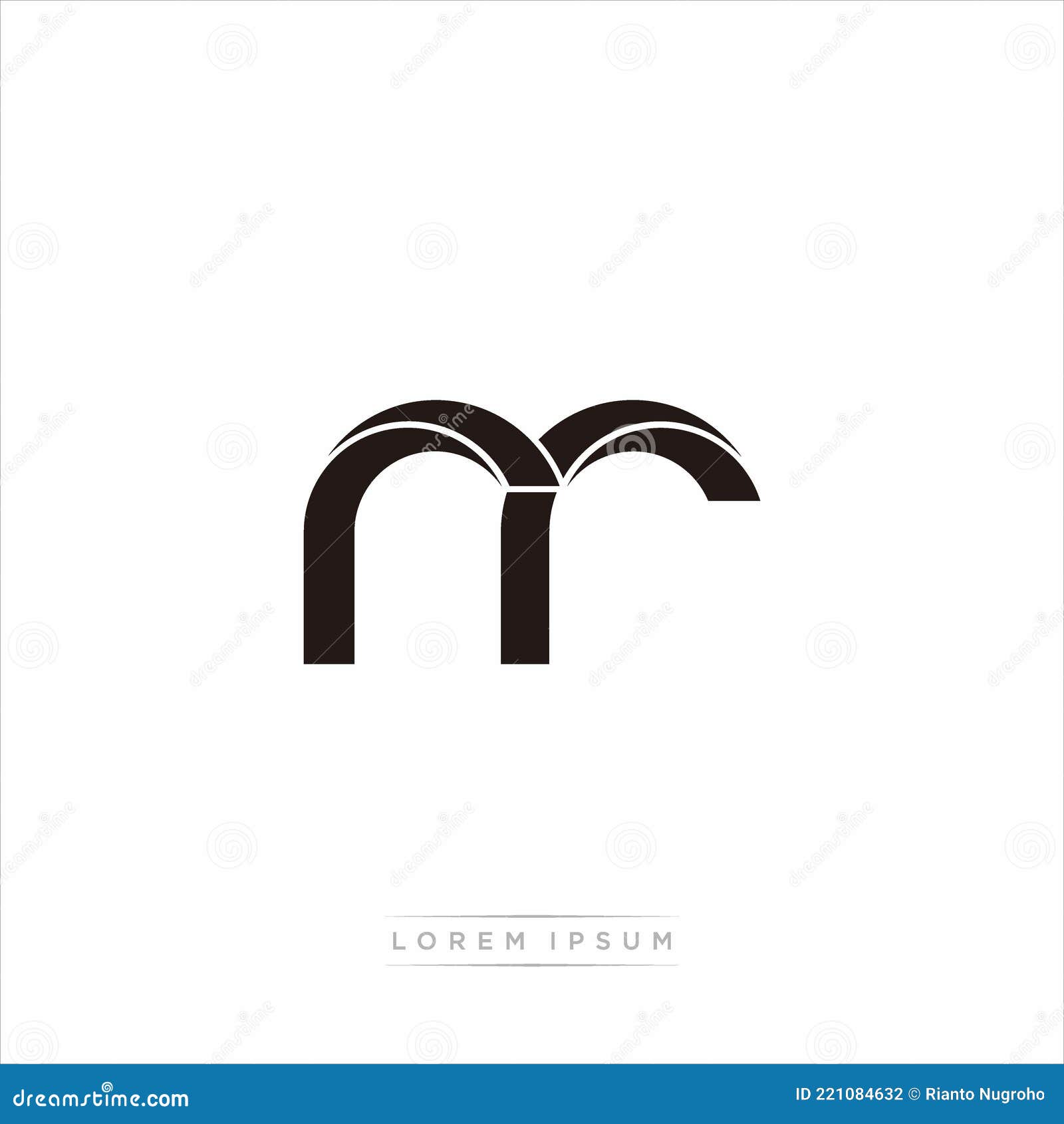 Rr Initial Letter Split Lowercase Modern Monogram Linked Outline Rounded Logo Stock Vector ...