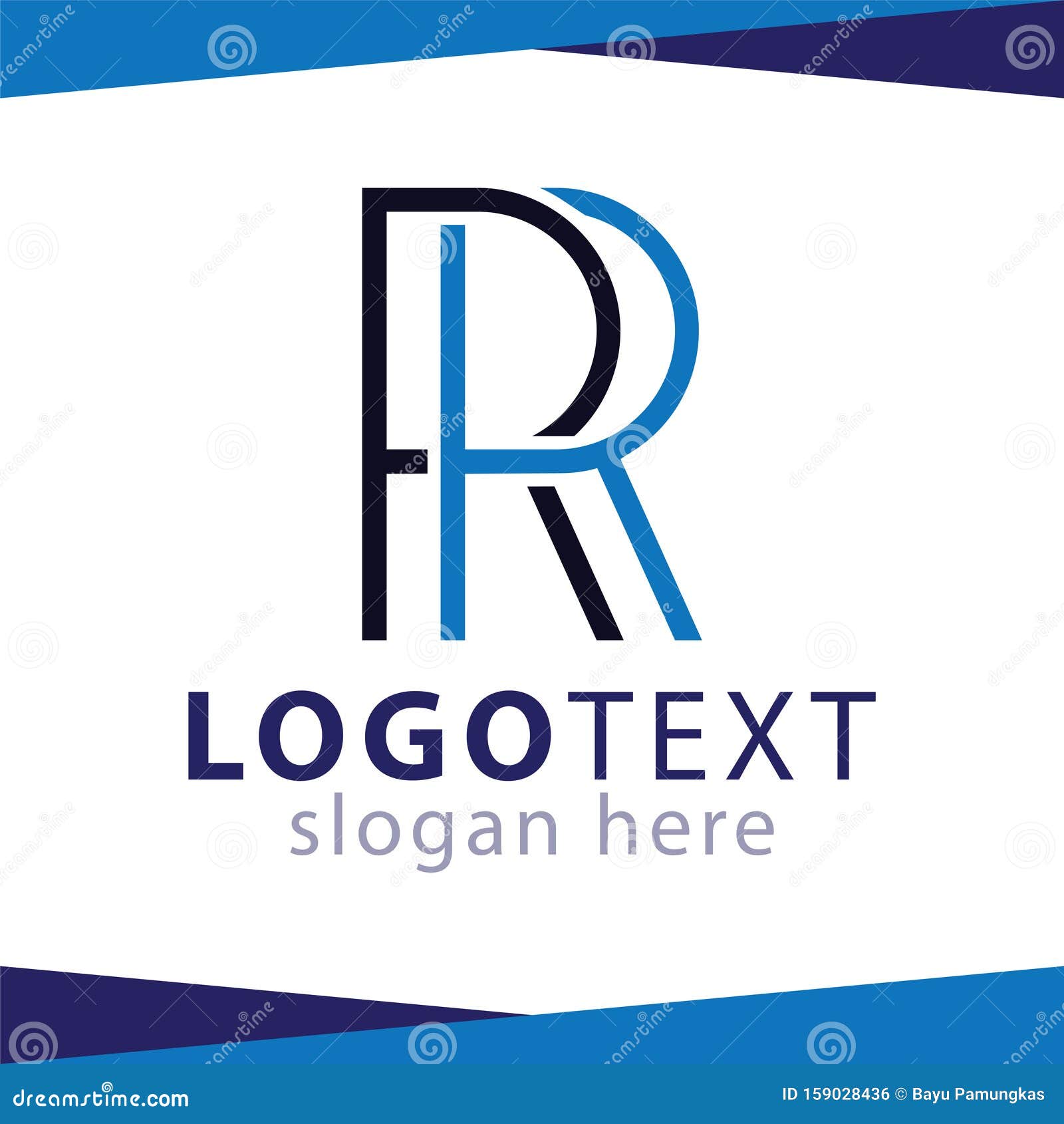 RR Letter Line Logo Element Stock Vector - Illustration of card, font ...