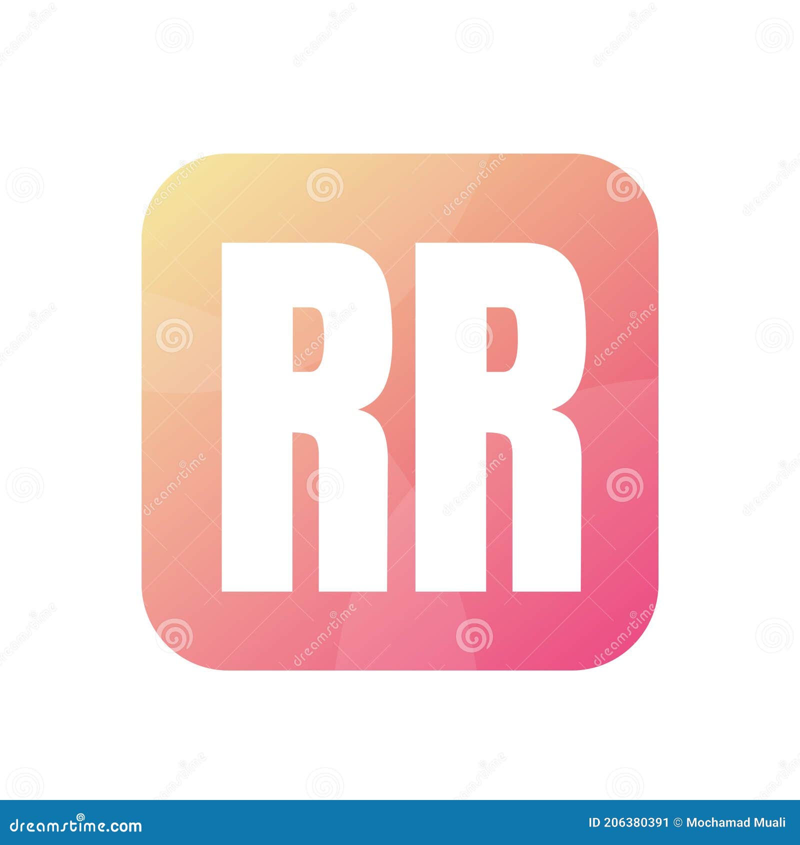RR Letter Logo Design with Simple Style Stock Vector - Illustration of ...