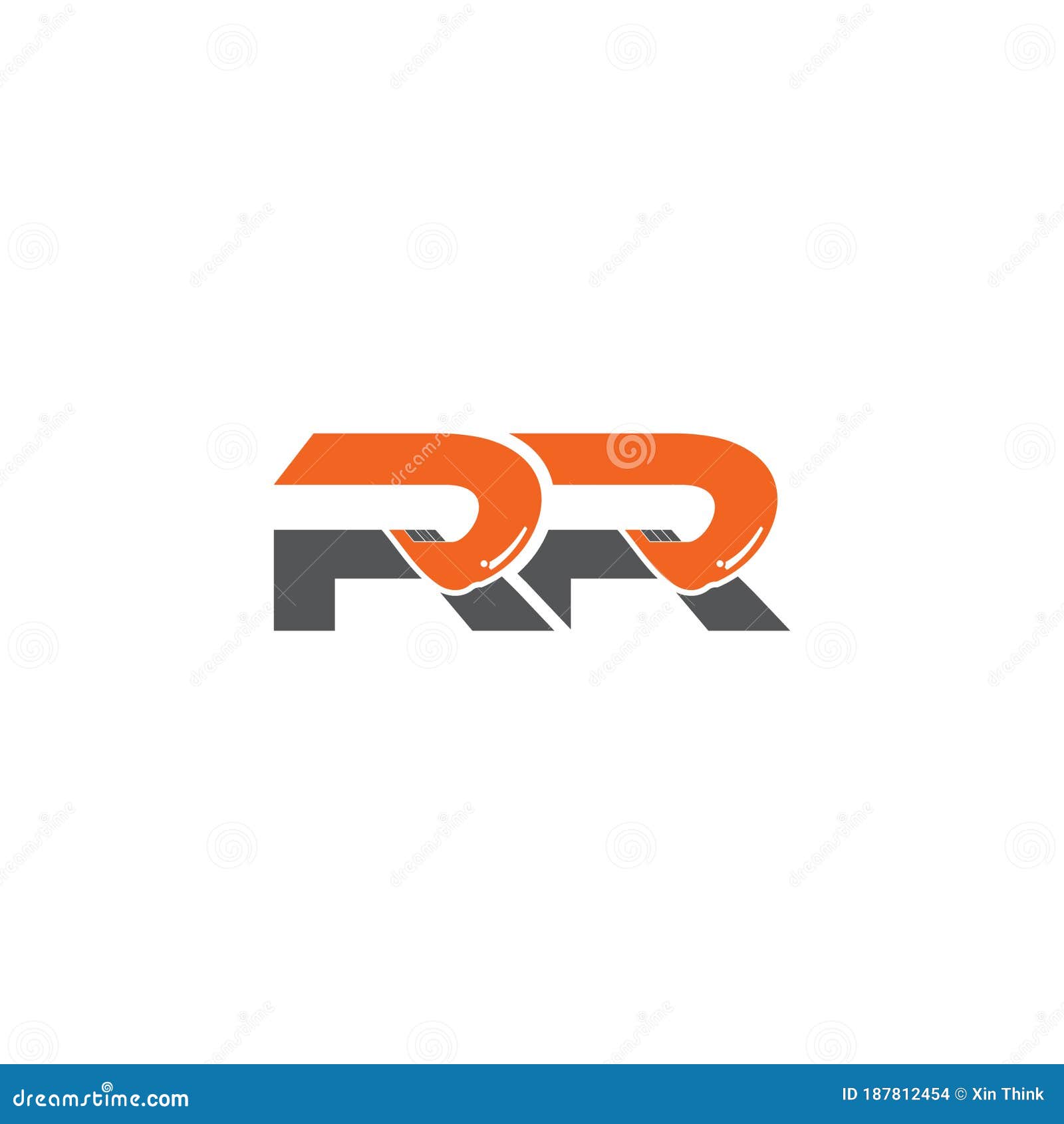 RR Letter Logo Icon Design Template Elements Stock Vector ...