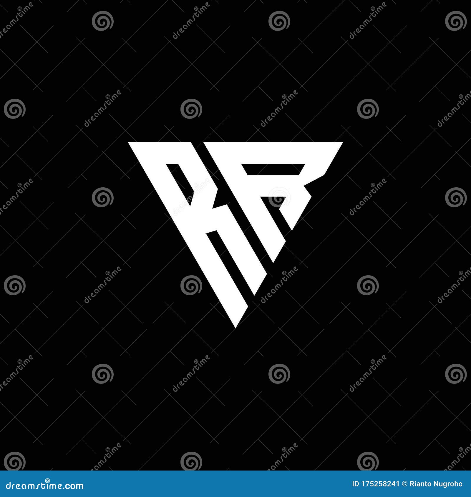 RR Logo Letter Monogram with Triangle Shape Design Template Stock ...