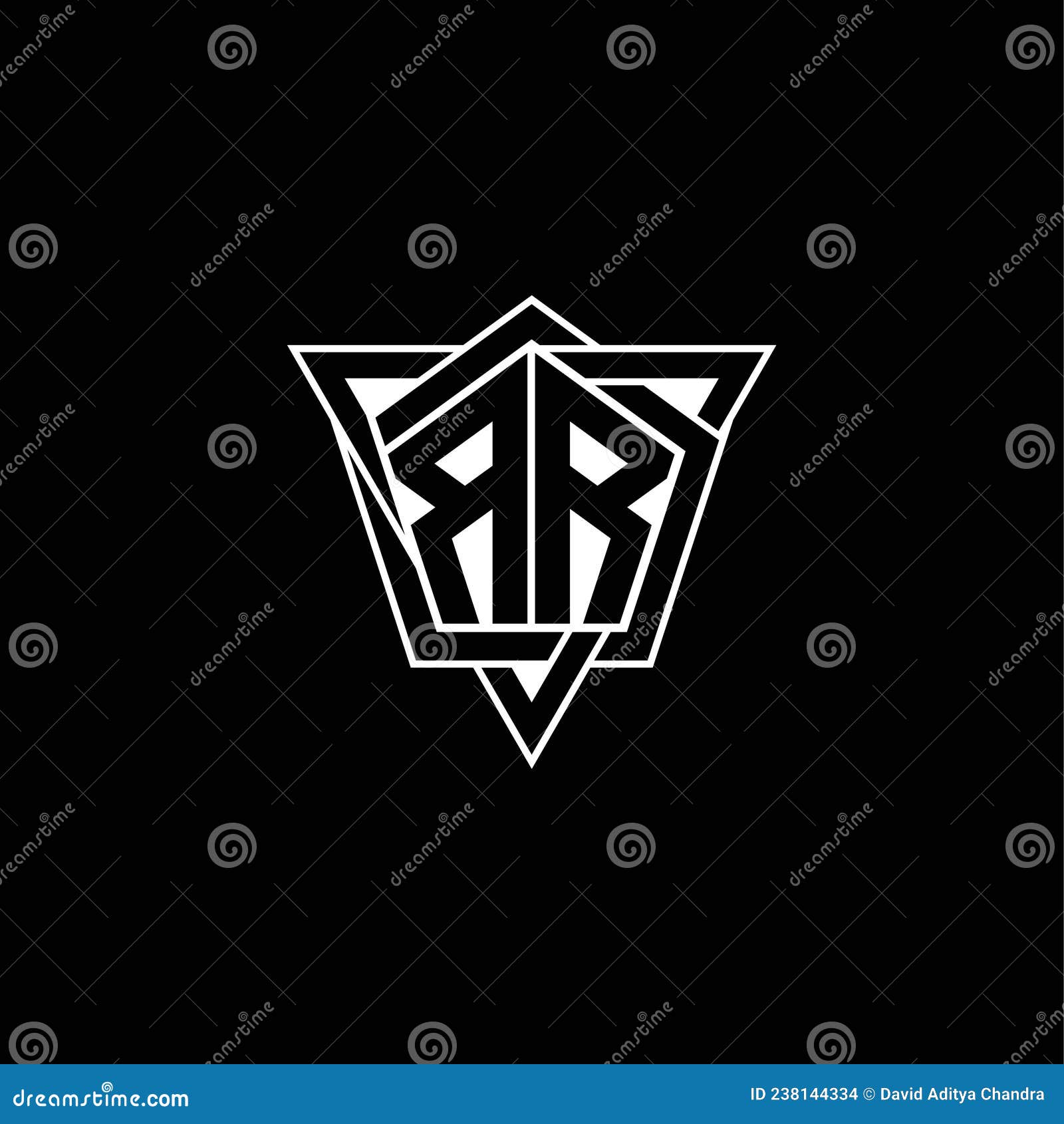 RR Logo Monogram Geometric Modern Design Stock Vector - Illustration of ...