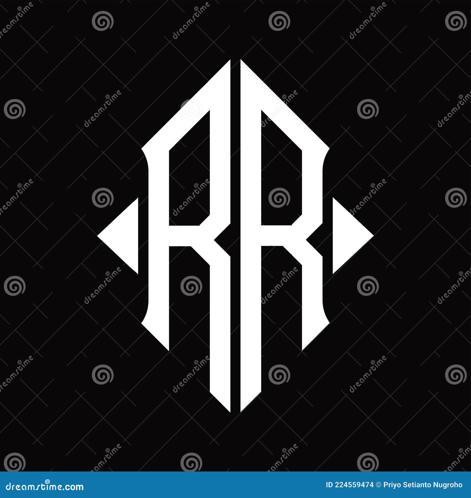 RR Logo Monogram with Shield Shape Isolated Design Template Stock ...
