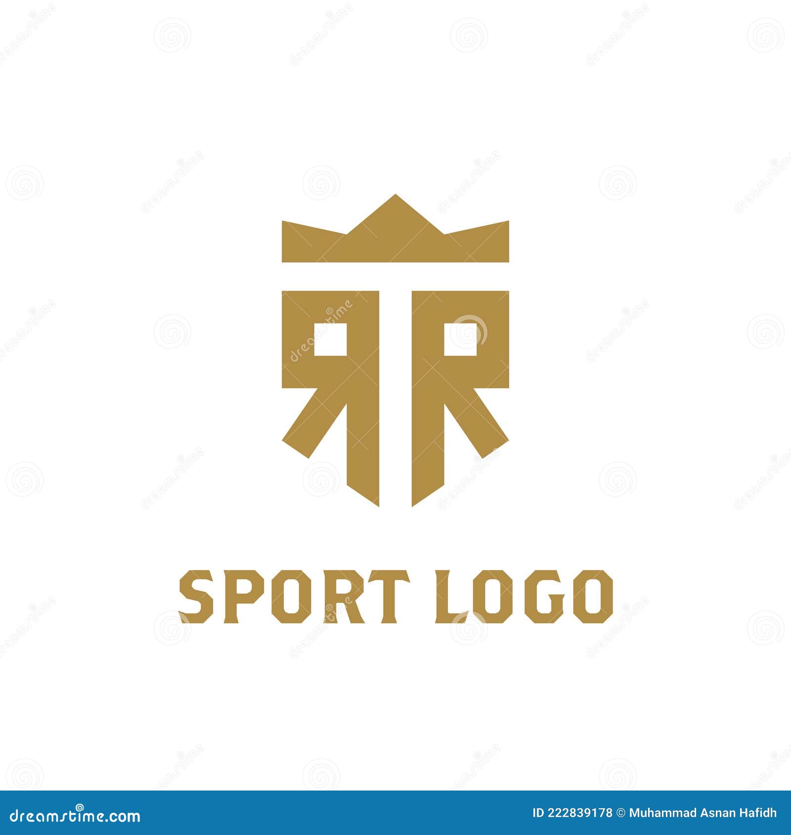 Rr Logo, R R Initial Logo with Crown Stock Vector - Illustration of ...