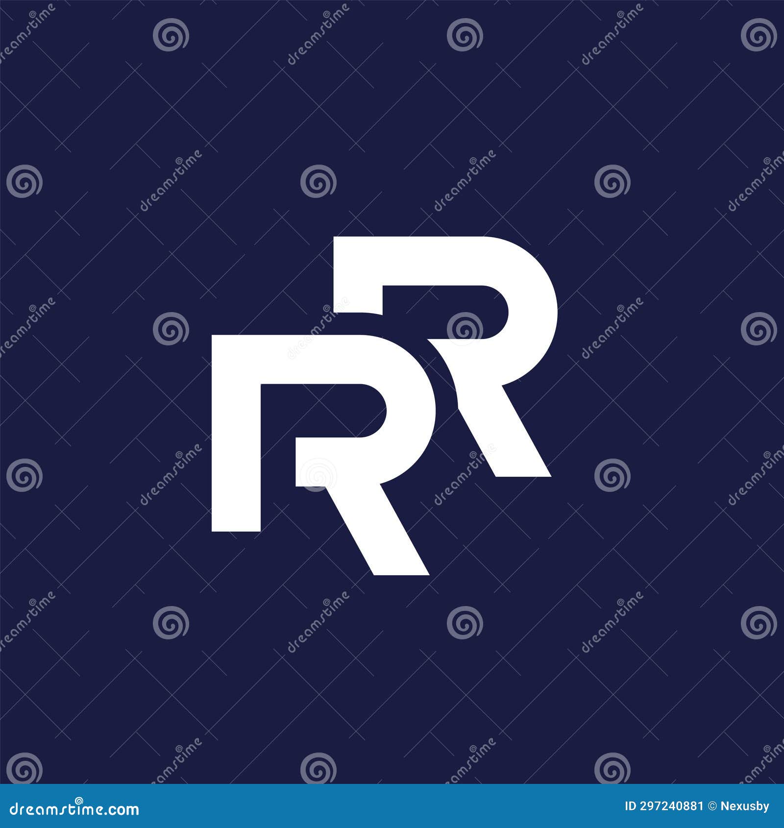 RR Monogram, Letters, Logo Design Stock Illustration - Illustration of ...