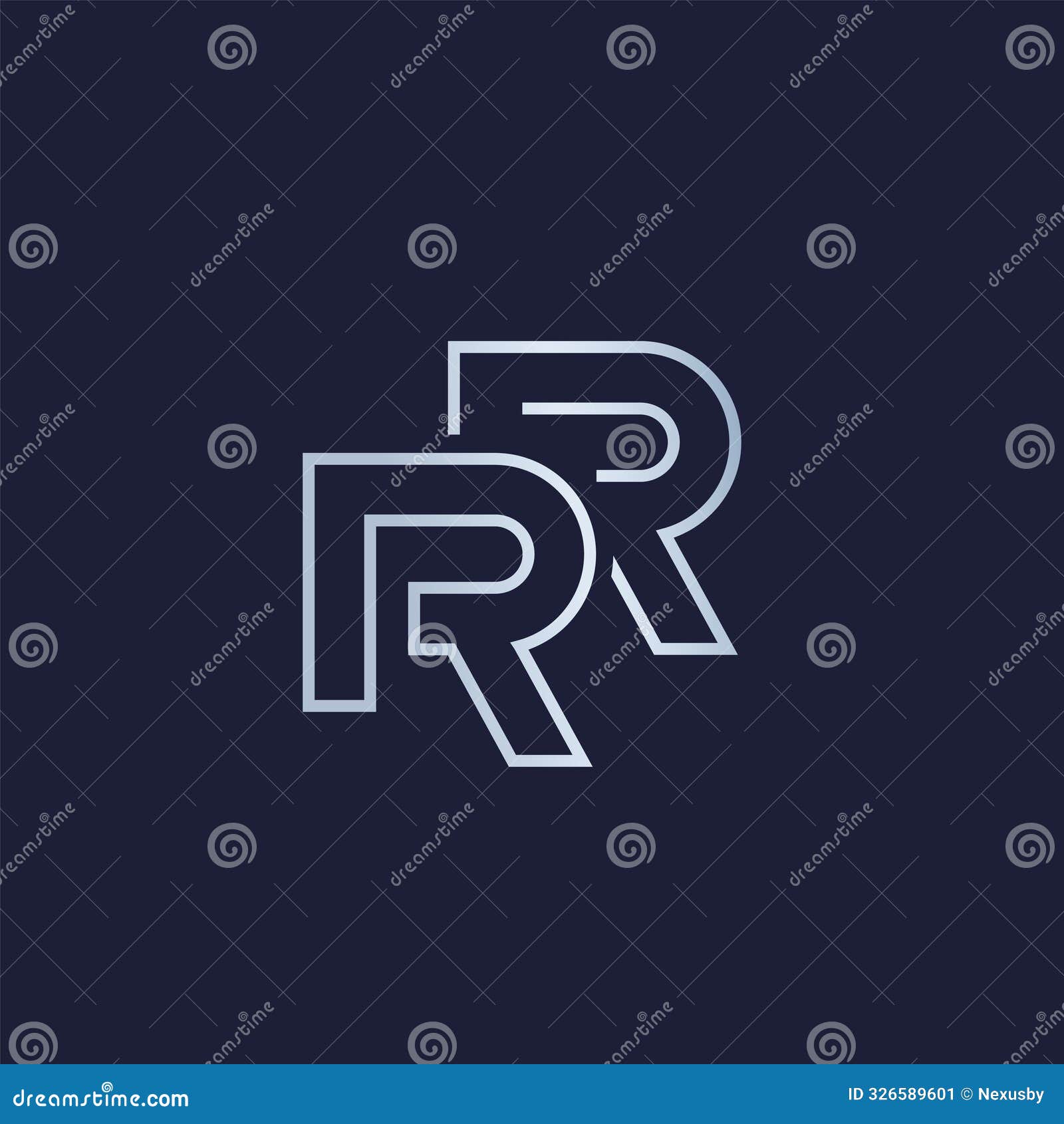 RR Monogram, Letters, Vector Logo Design Stock Illustration ...