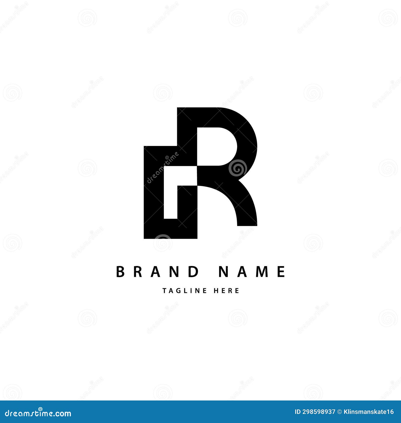 RR Vector Logo Design Alphabet Template Style Stock Vector ...