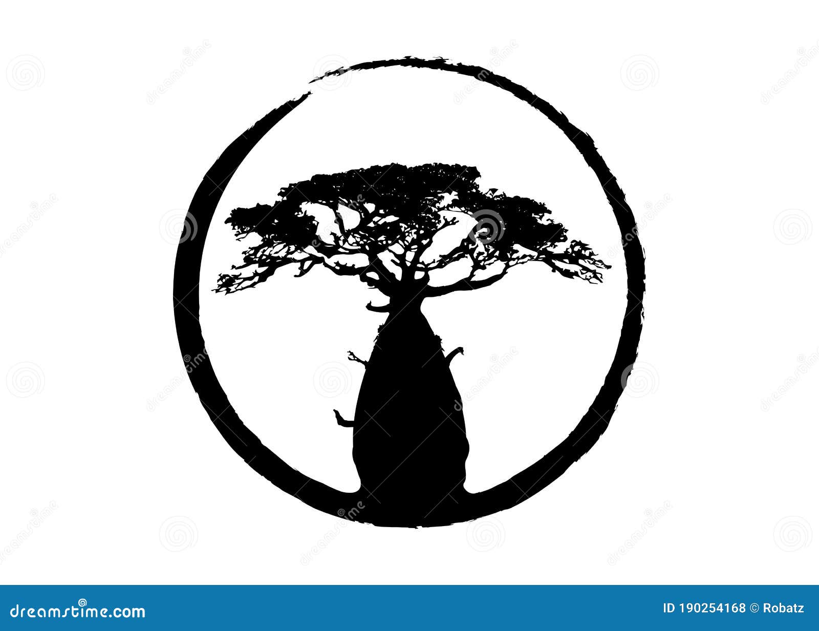 Boab Baobab Tree Vector Painting. | CartoonDealer.com #123728553
