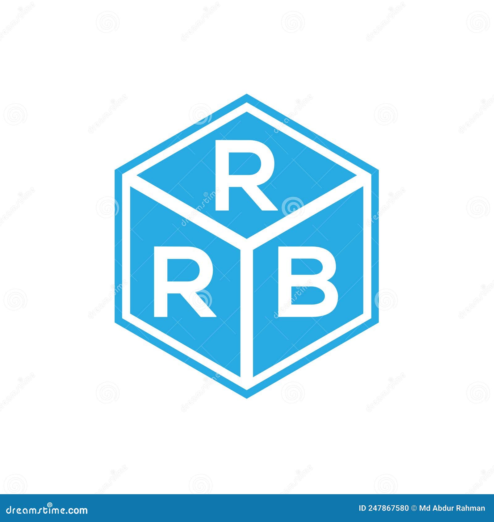 RRB Letter Logo Design on Black Background. RRB Creative Initials ...