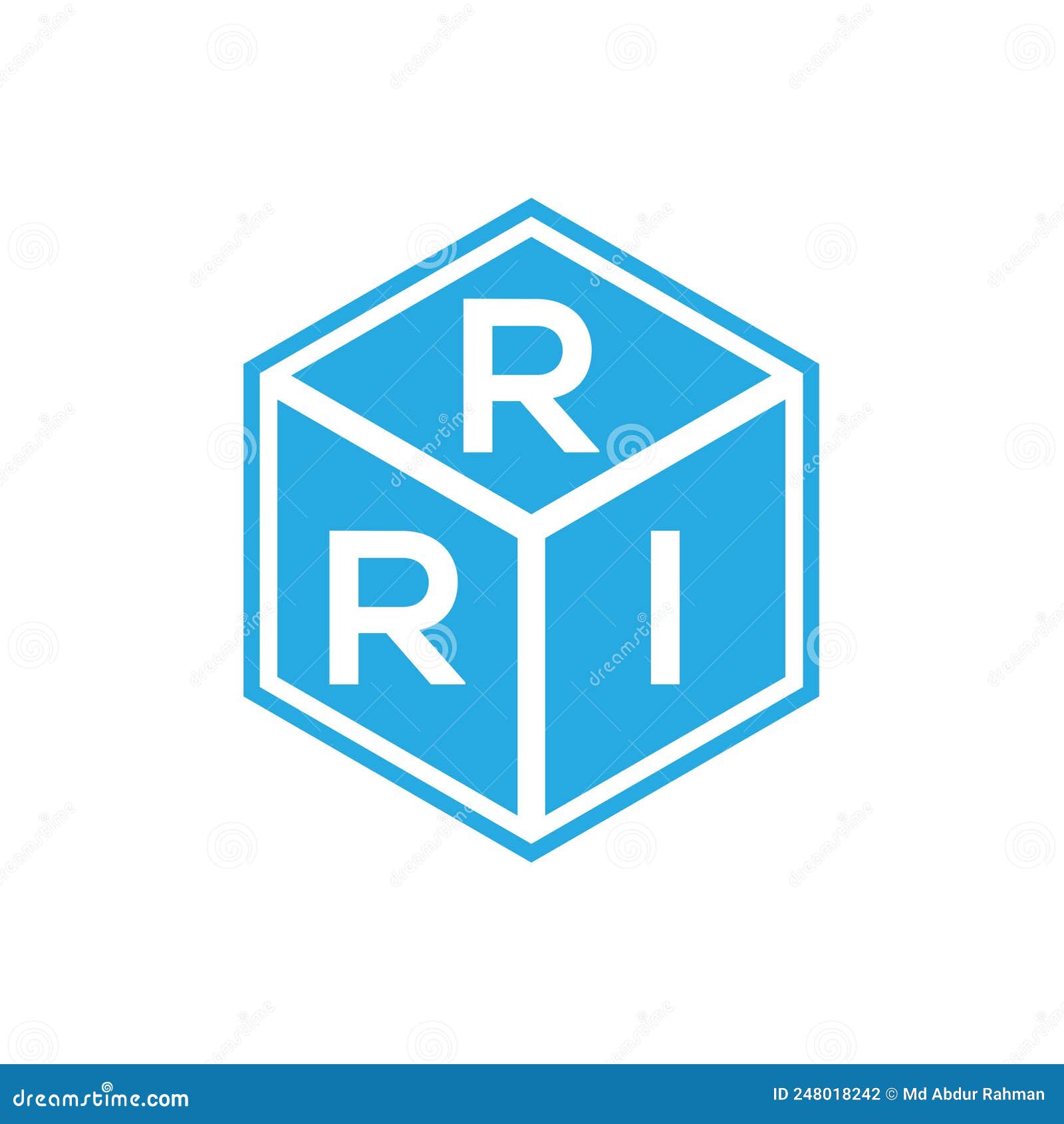 RRI Letter Logo Design on Black Background. RRI Creative Initials ...