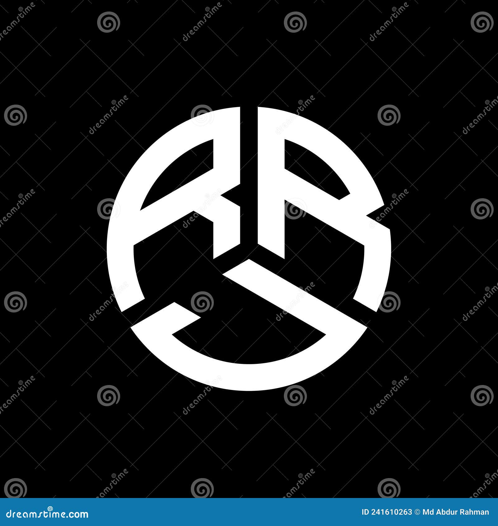 RRJ Letter Logo Design on Black Background. RRJ Creative Initials ...