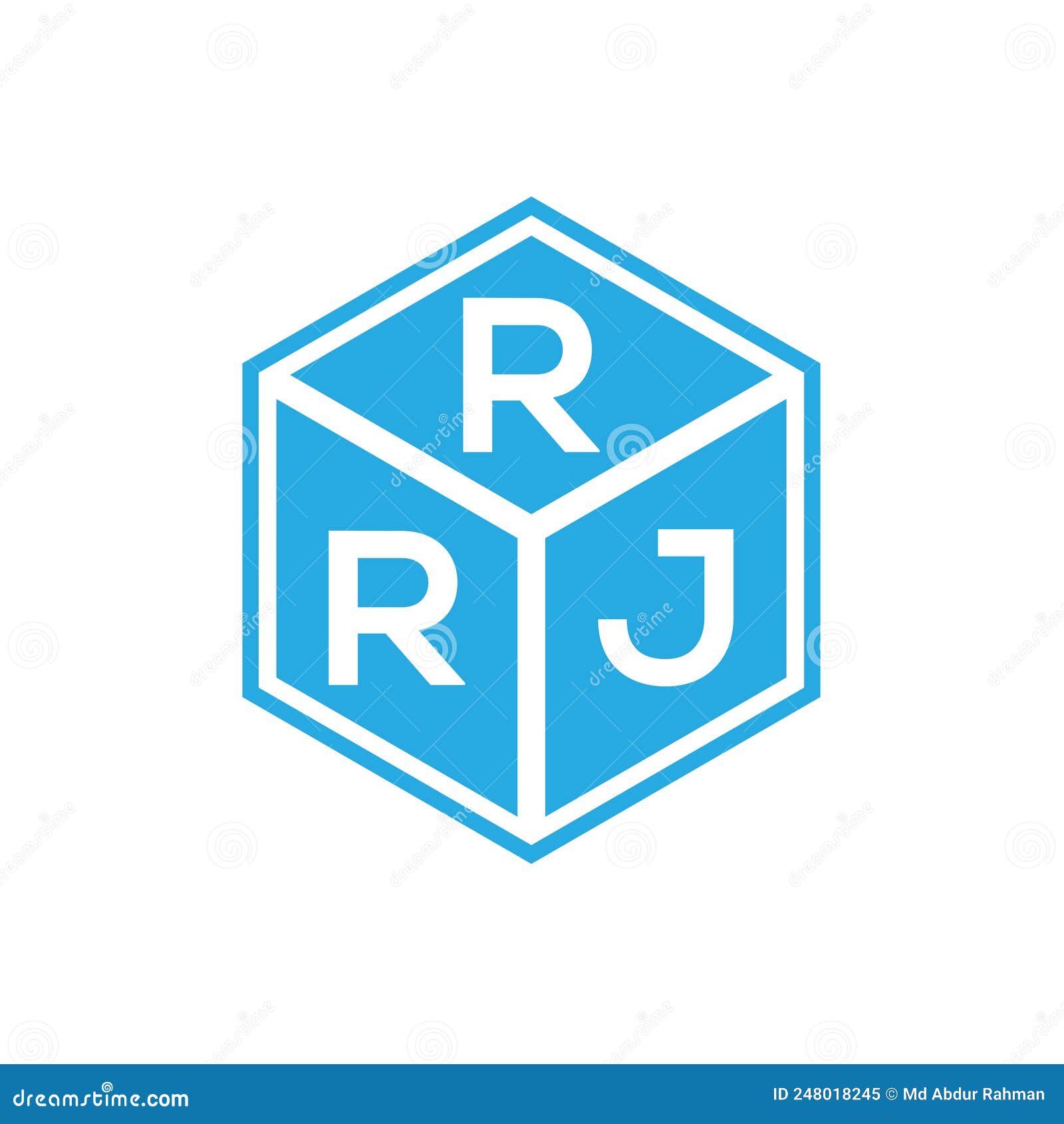 RRJ Letter Logo Design on Black Background. RRJ Creative Initials ...
