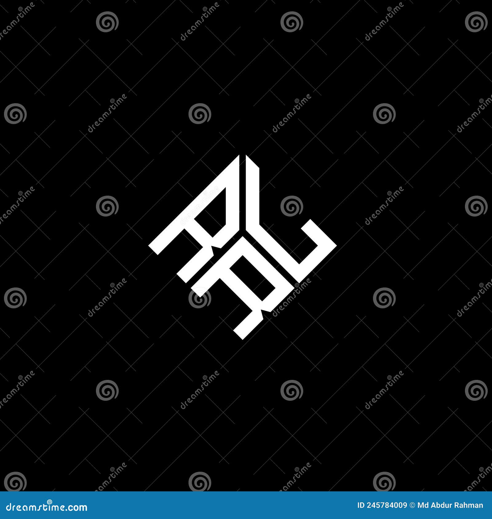 RRL Letter Logo Design on Black Background. RRL Creative Initials ...