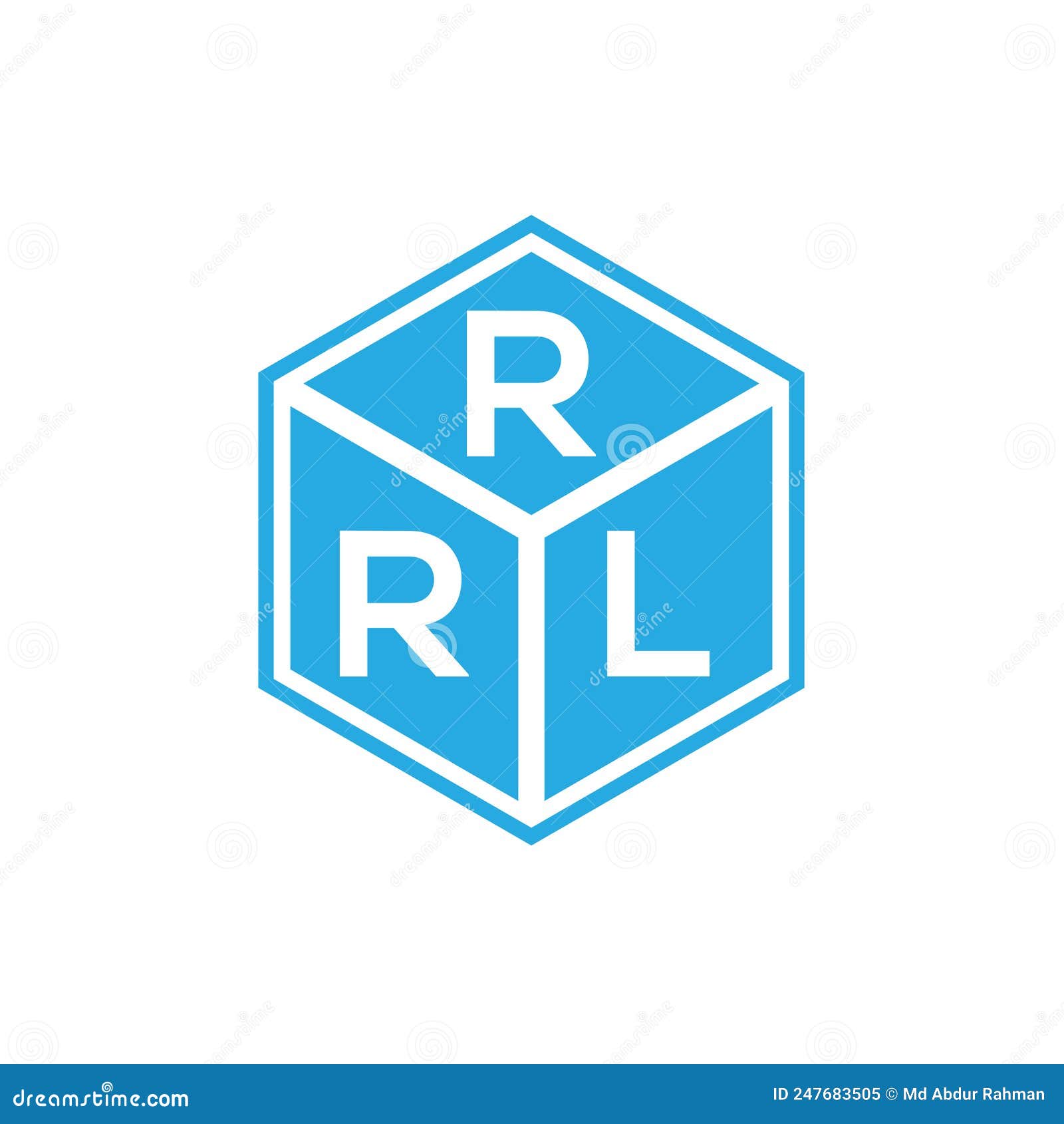 RRL Letter Logo Design on Black Background. RRL Creative Initials ...