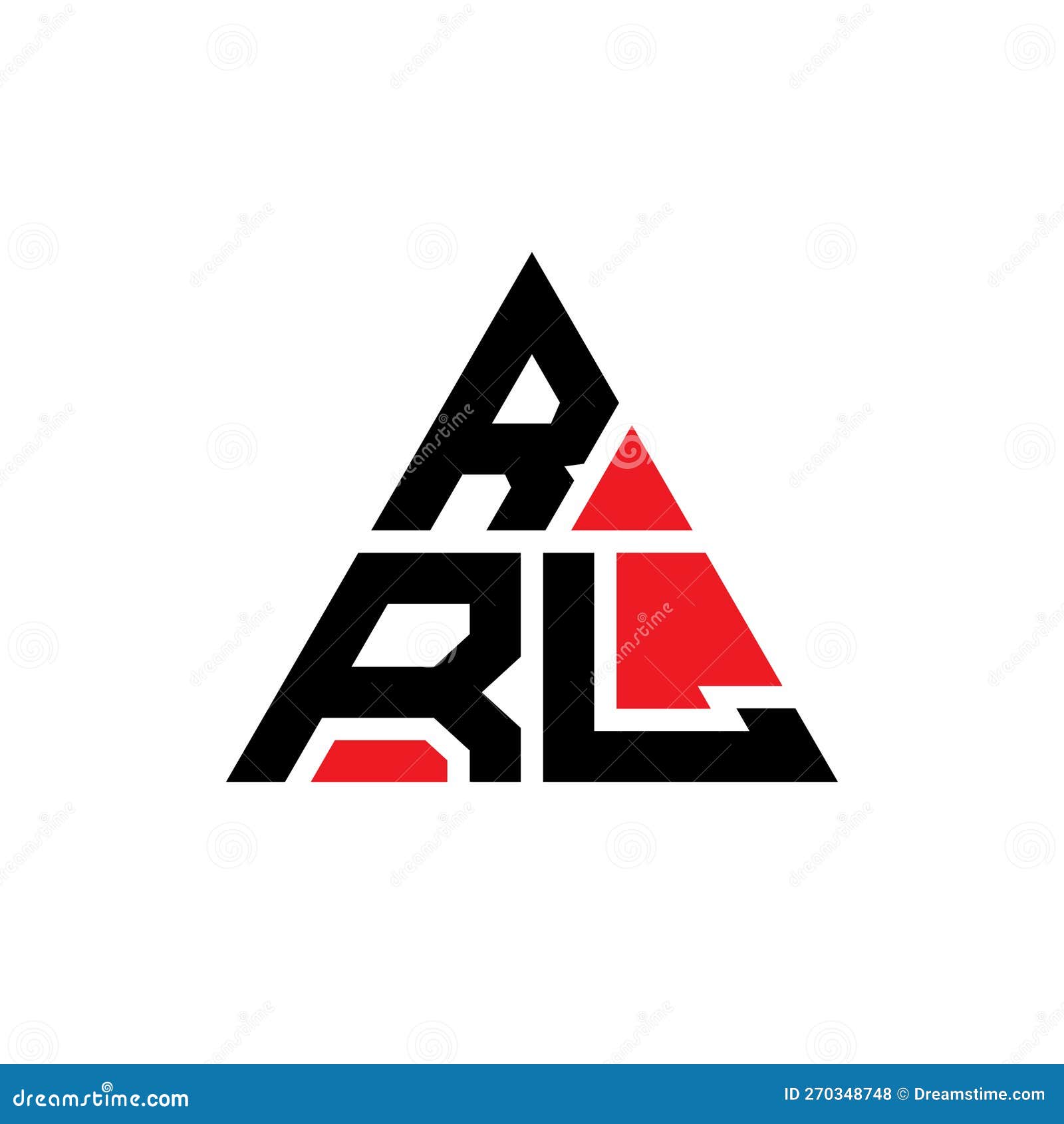 RRL Triangle Letter Logo Design with Triangle Shape. RRL Triangle Logo ...
