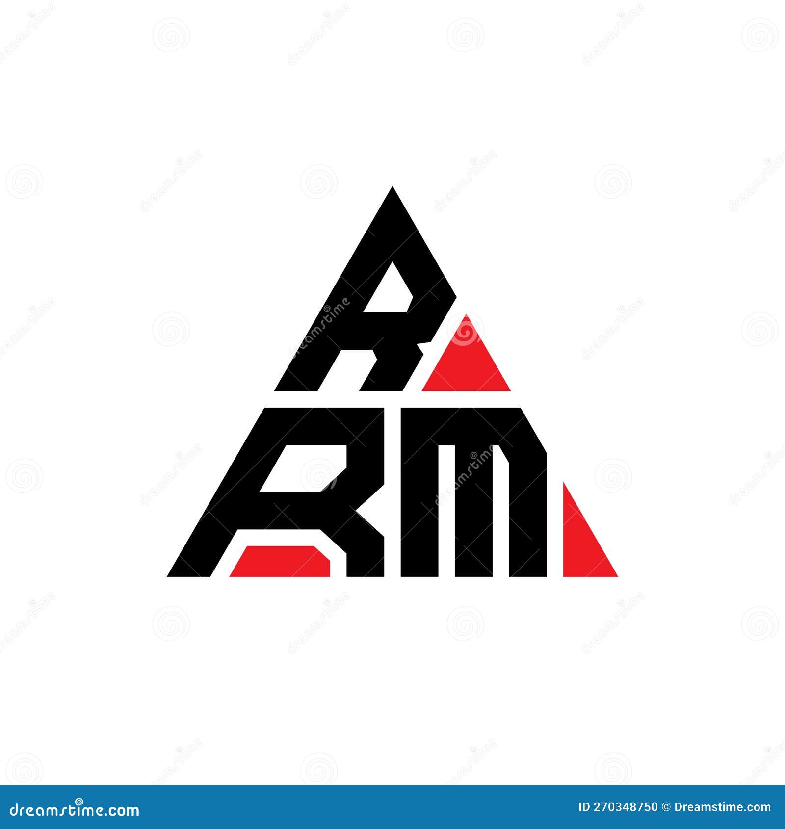RRM Triangle Letter Logo Design with Triangle Shape. RRM Triangle Logo ...