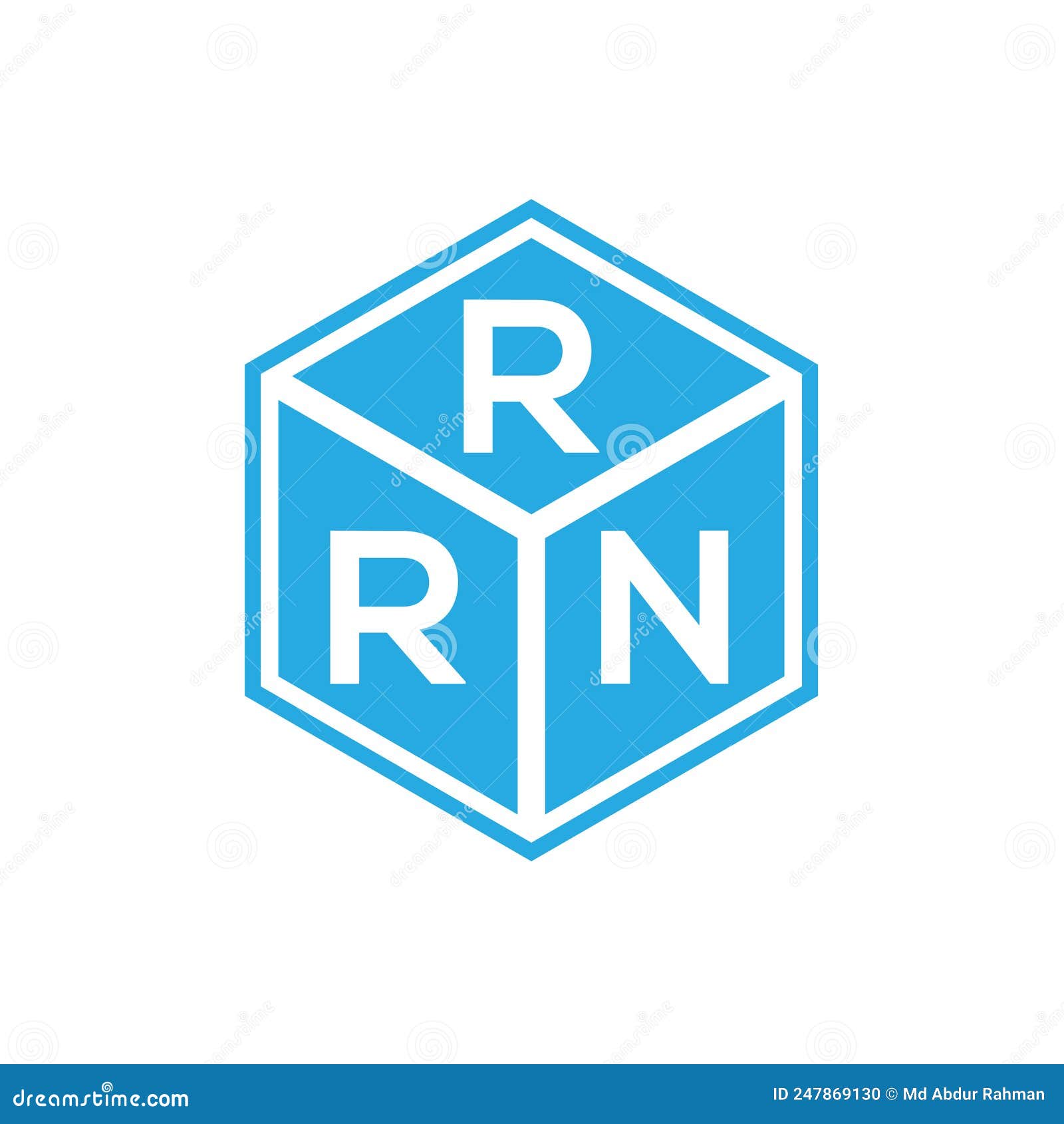 RRN Letter Logo Design on Black Background. RRN Creative Initials ...