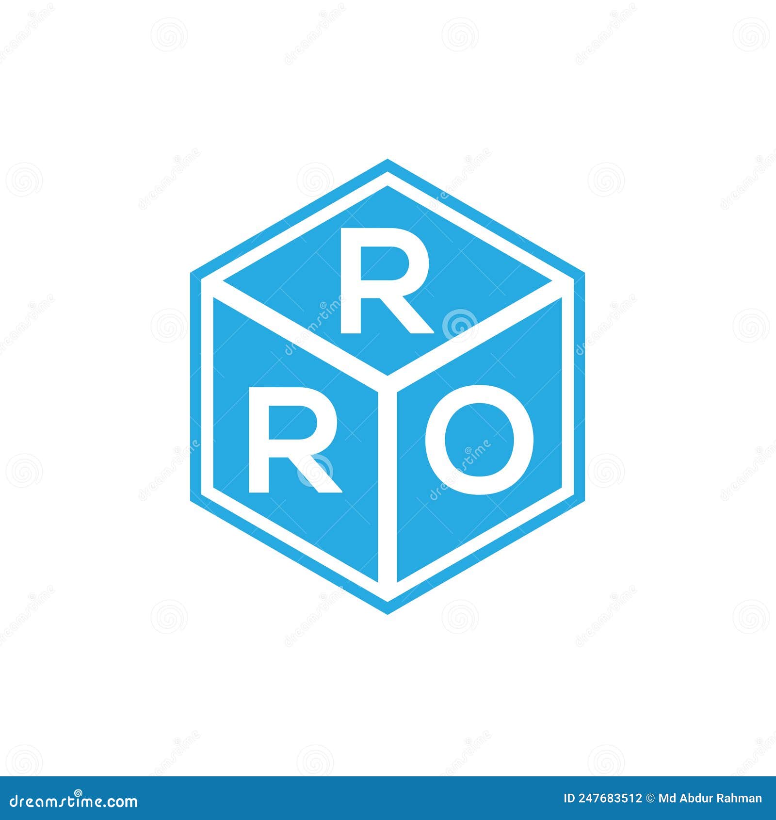 RRO Letter Logo Design on Black Background. RRO Creative Initials ...