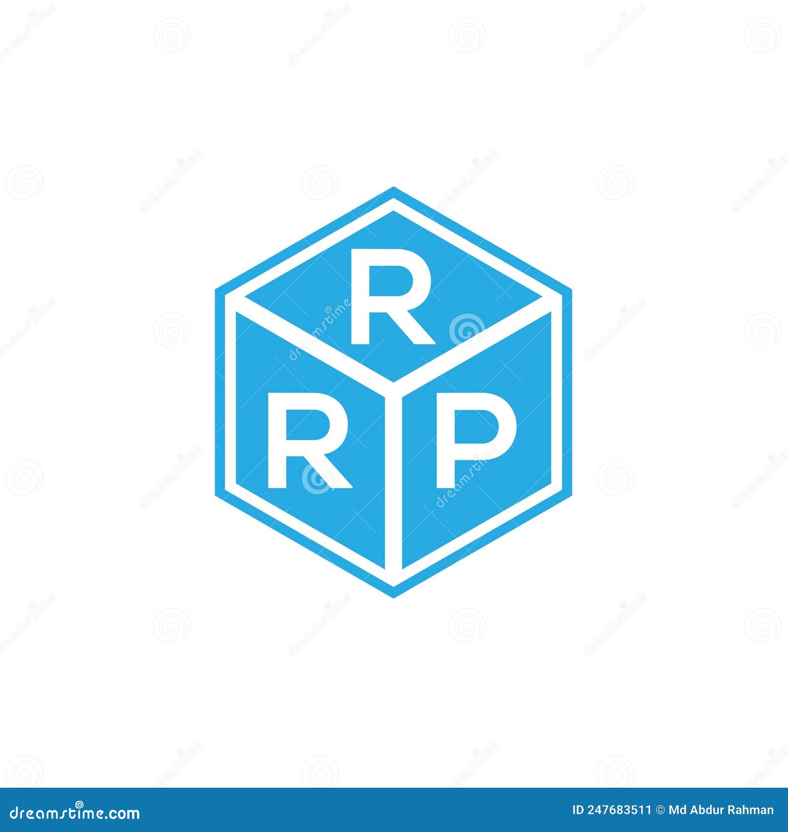 RRP Letter Logo Design on Black Background. RRP Creative Initials ...