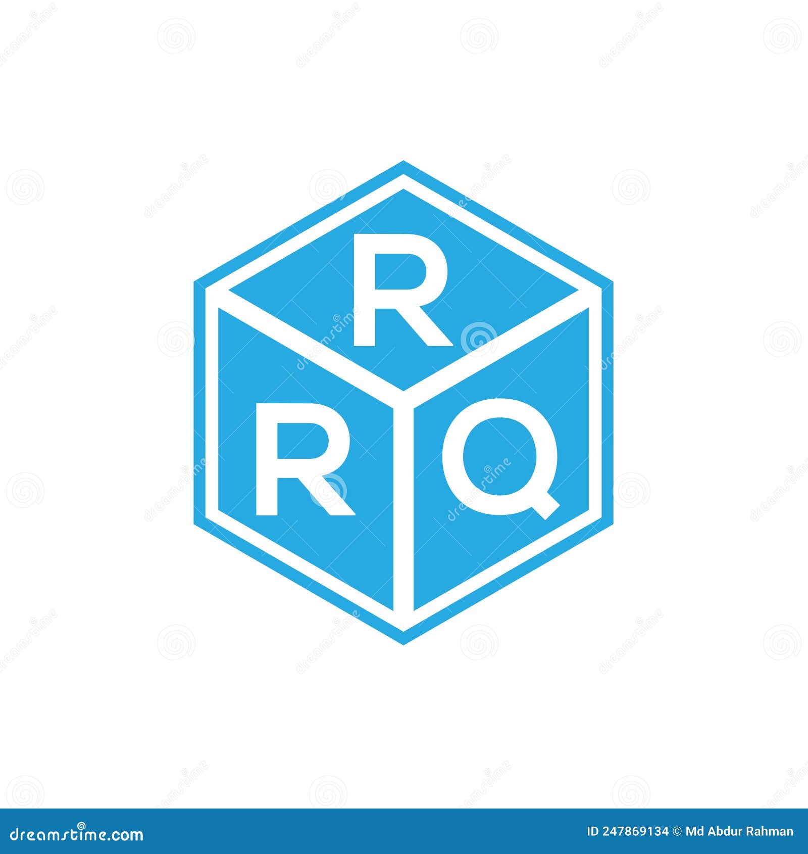 RRQ Letter Logo Design on Black Background. RRQ Creative Initials ...