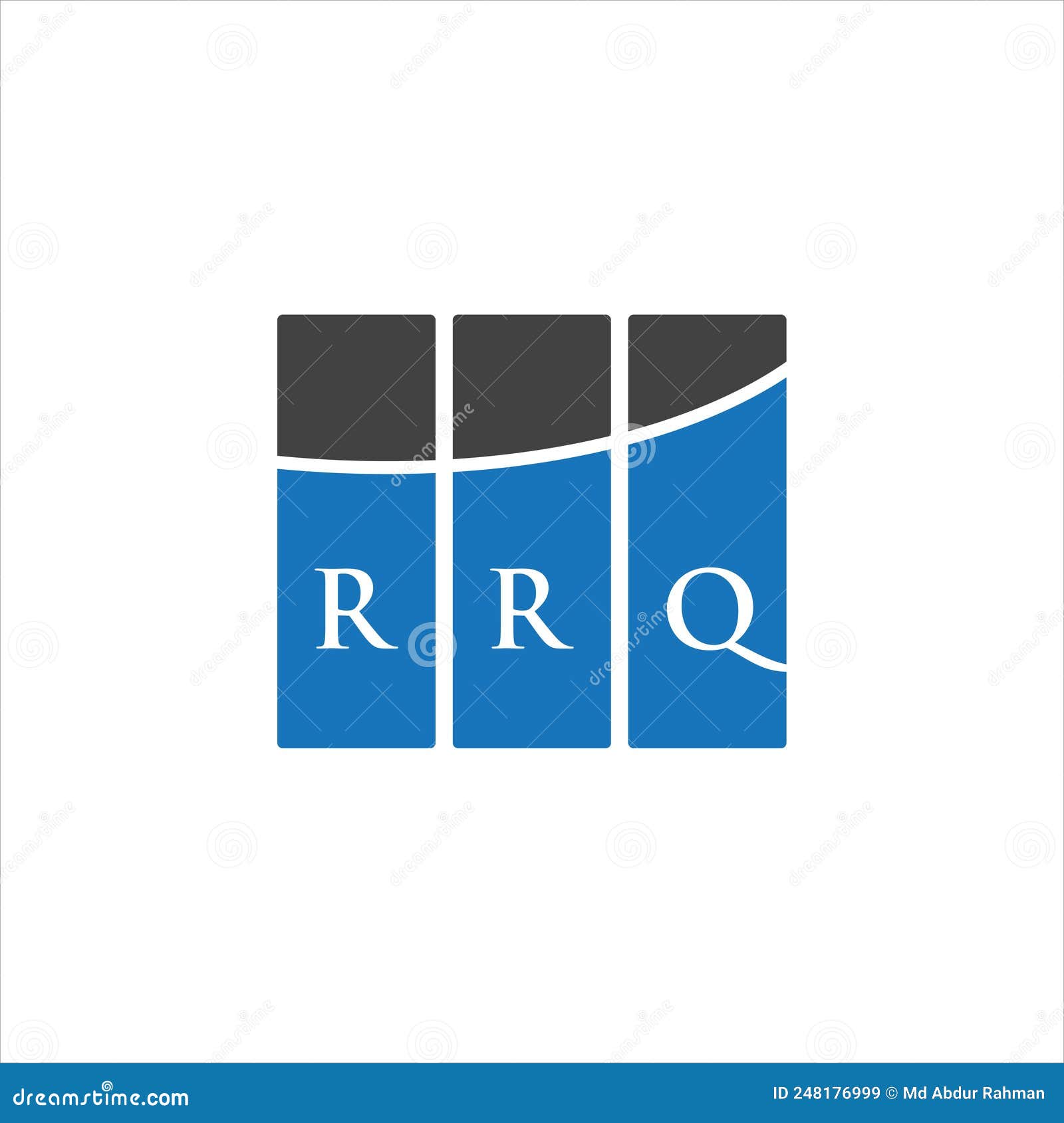 RRQ Letter Logo Design on WHITE Background. RRQ Creative Initials ...